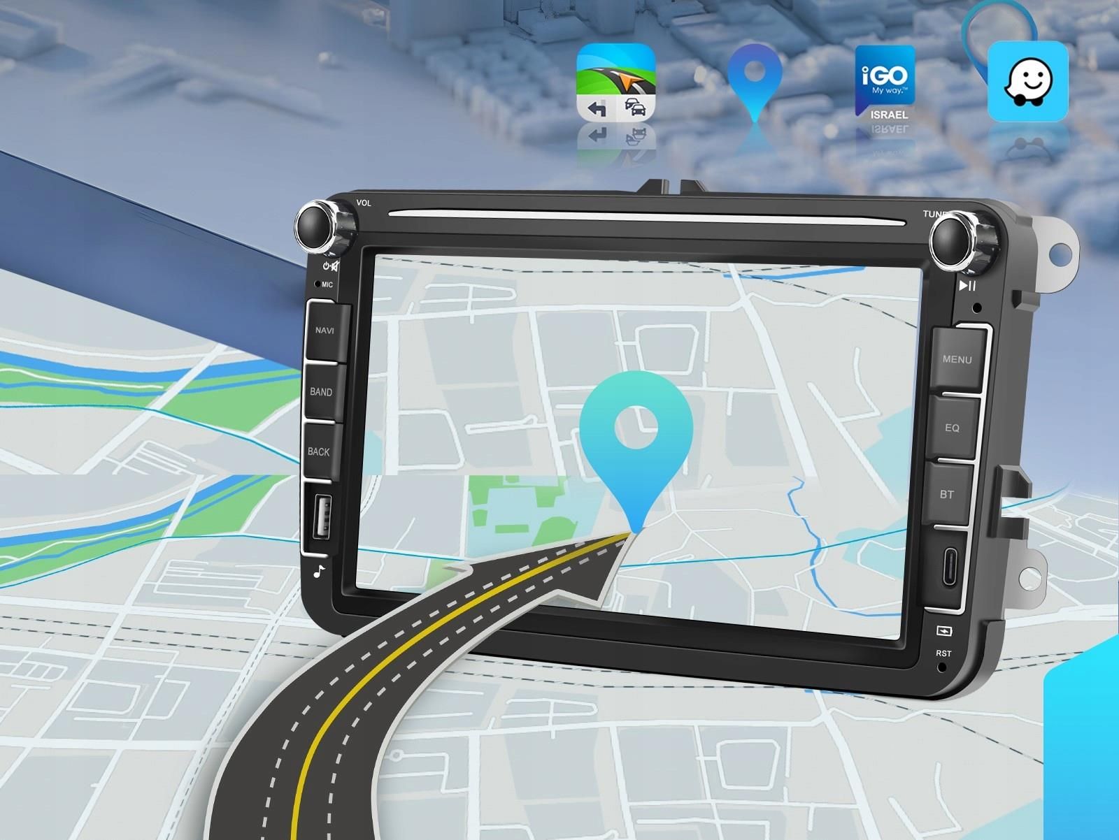 Radioodtwarzacz samochodowy Allnoel Radio do Volkswagen Seat Skoda Vw Passat B6 B7 Golf 5 V 6 ...