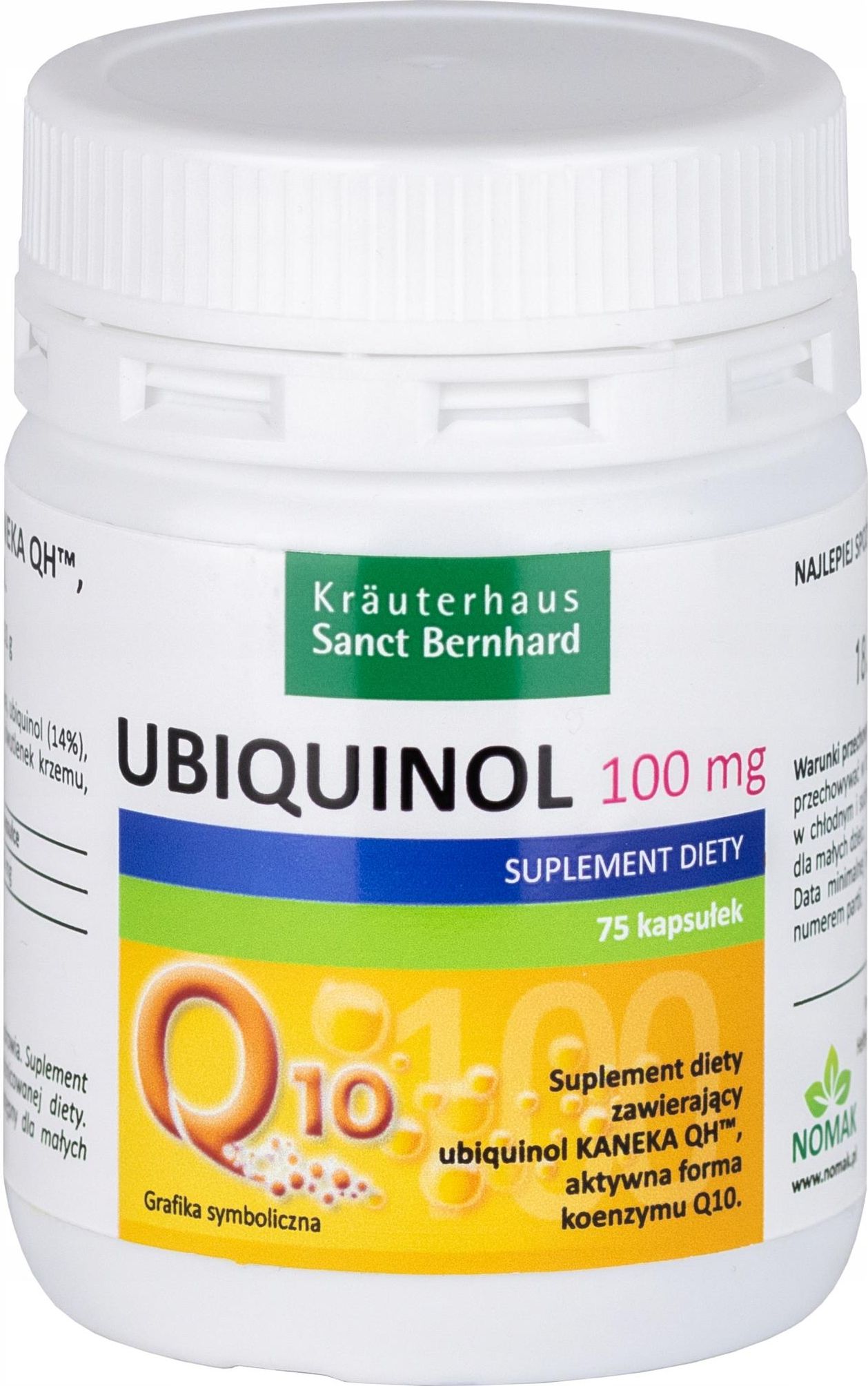Sanct Bernhard Ubichinol Kaneka Qh 75kaps. - Opinie i ceny na Ceneo.pl