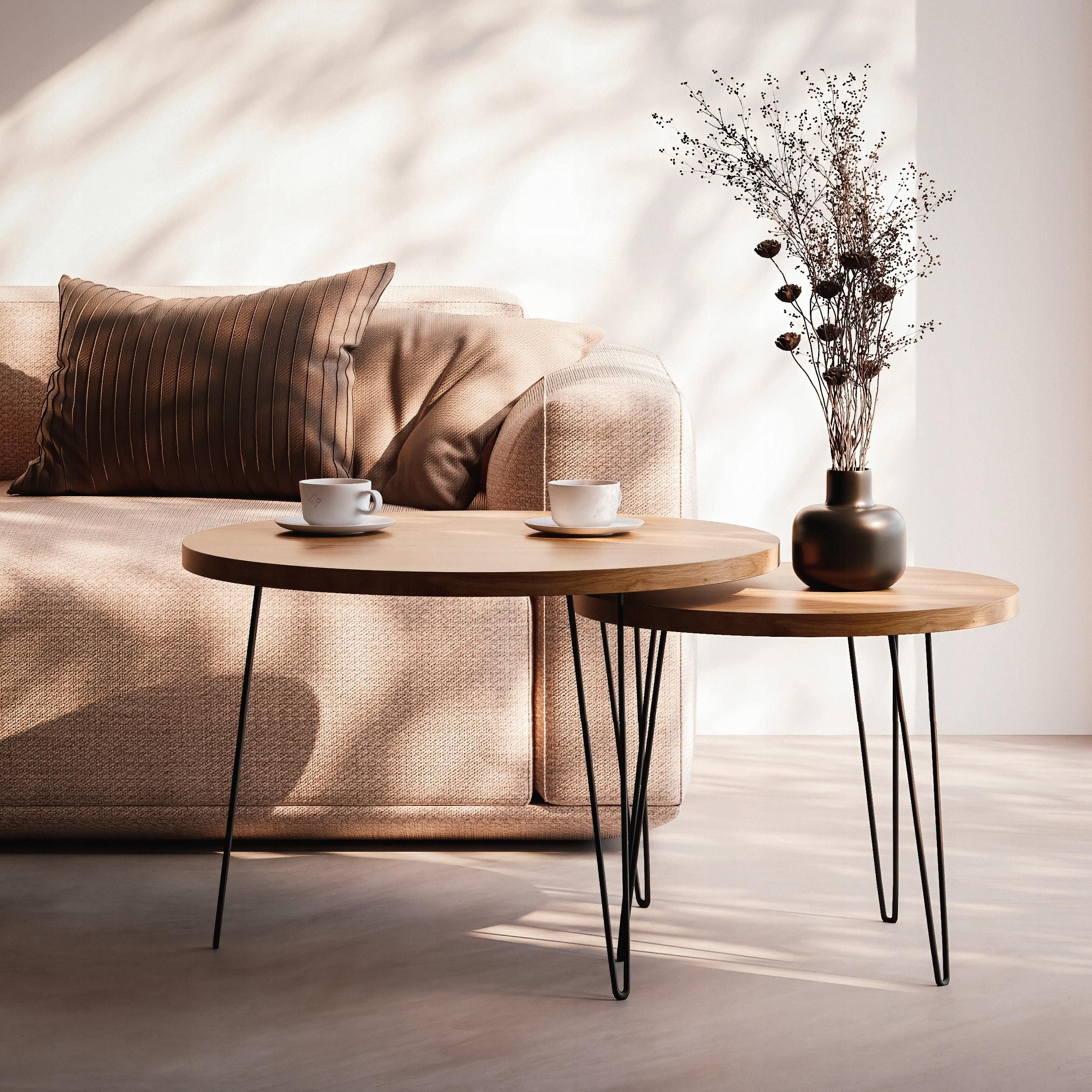 BLAT OKRĄGŁY DO STOŁU STOLIKA 68cm DĄB CRAFT LAMINOWANY 2,5cm ...