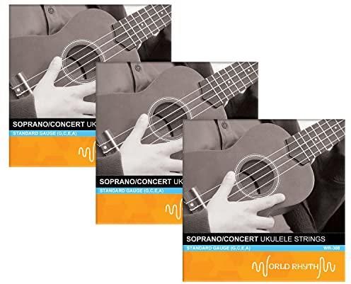 World Rhythm sopran ukulele zestaw strun - nylonowe struny Uke WR-308 ...