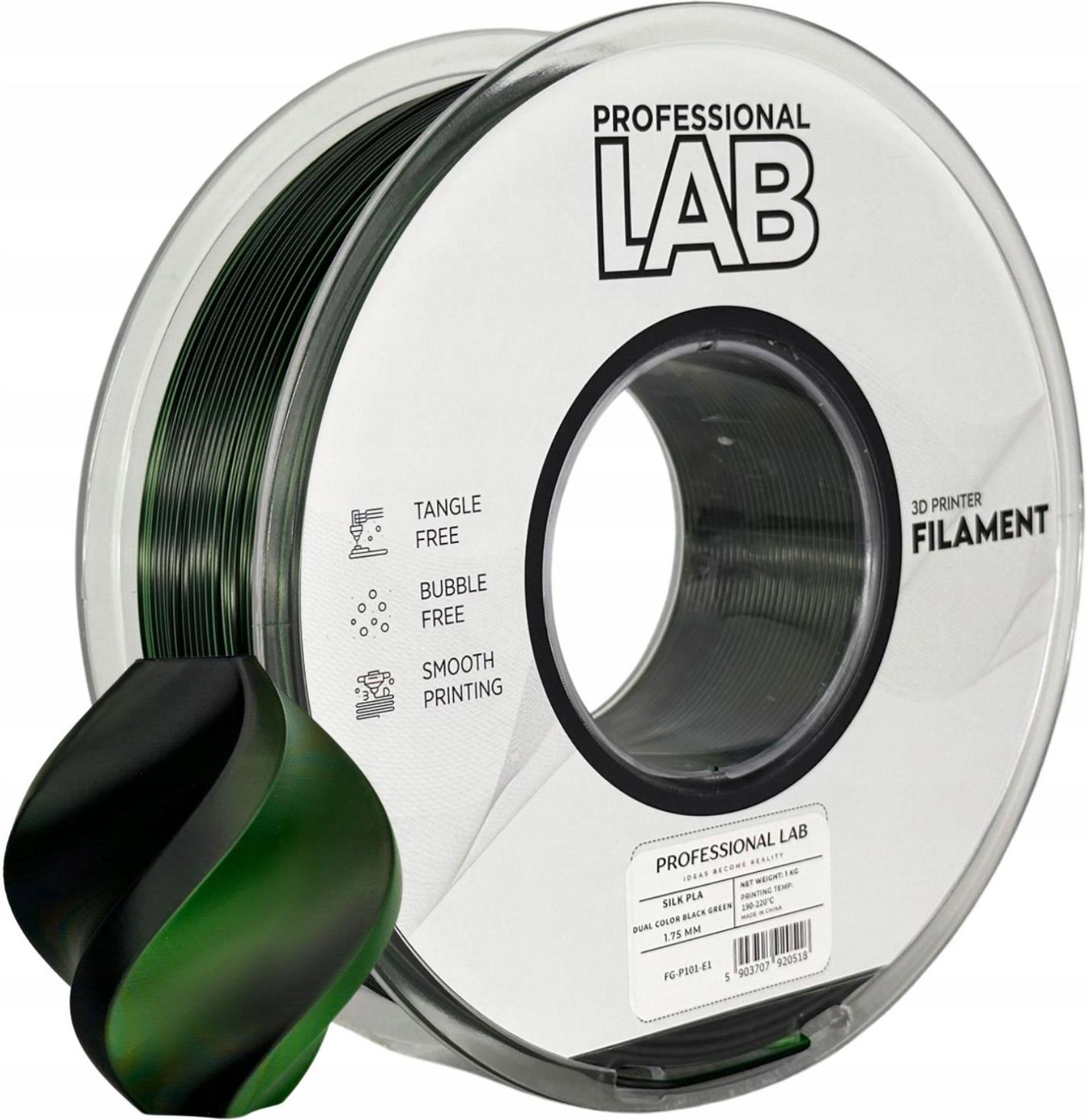 Filament Imagine Filament Silk Pla Dual Color Czarny Zielony Prof Lab 1 ...