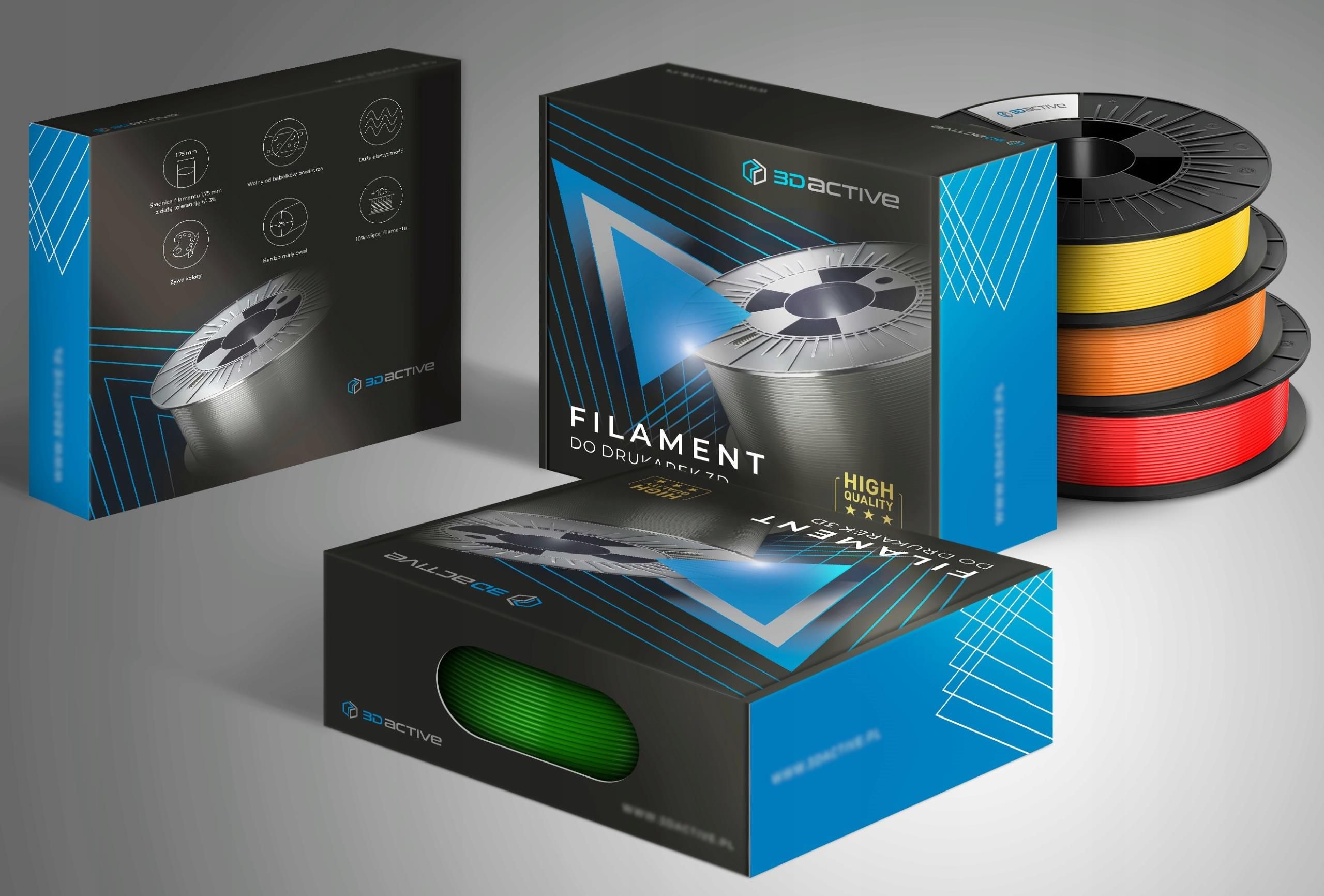Filament Filament Pla+ 3Dactive Fioletowy Jasny 1.75Mm 1Kg 600Mm/S Do ...