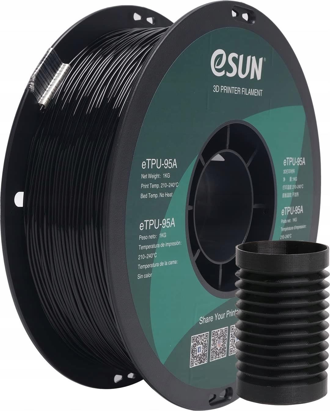 Filament Esun Tpu 95A Filament 1.75Mm Mm Elastyczny (ETPU95A175B1KG ...