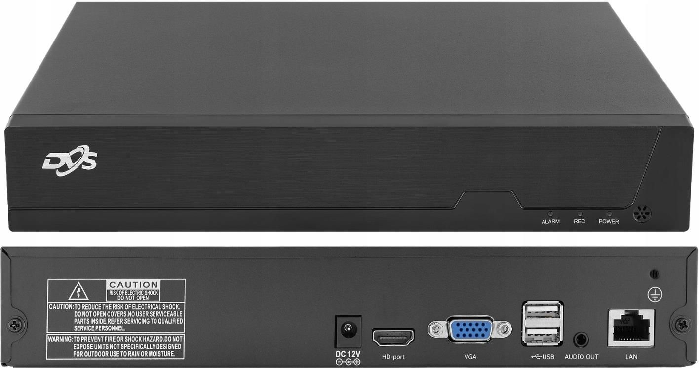 Zestaw do monitoringu Dvs Zestaw Kamer Wifi 8X Czarna Tuba 5Mpx Dysk ...