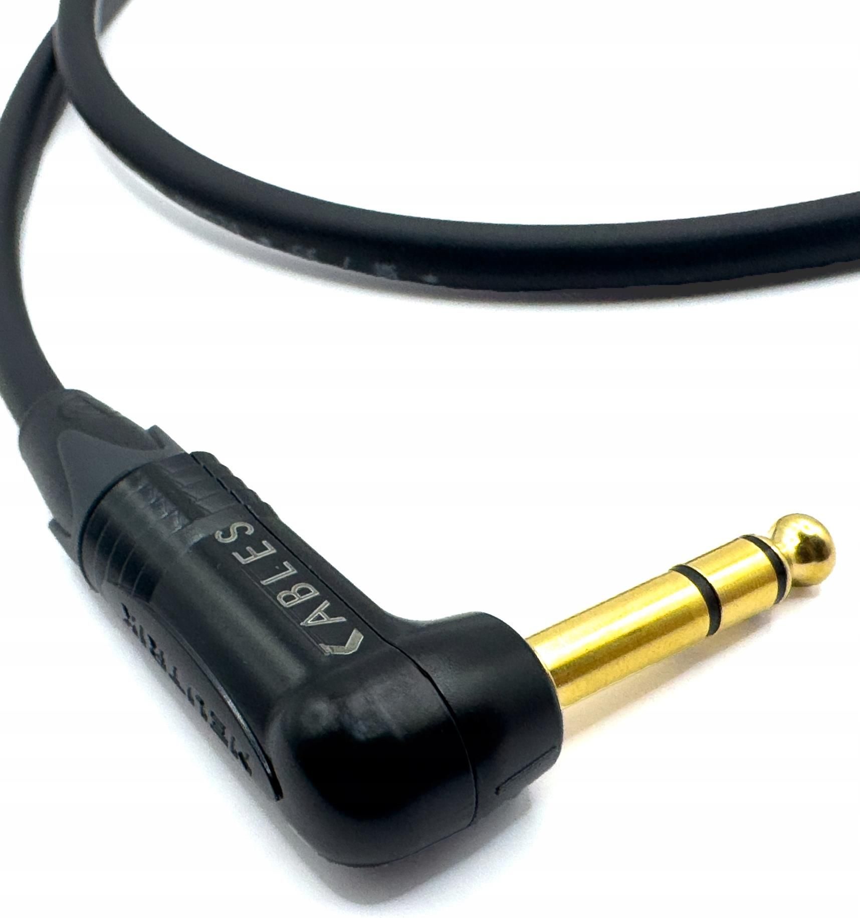 Przewód kabel audio Stereo Jack 6,3 Kątowy Jack 6,3 Kables 50cm 0,5m ...
