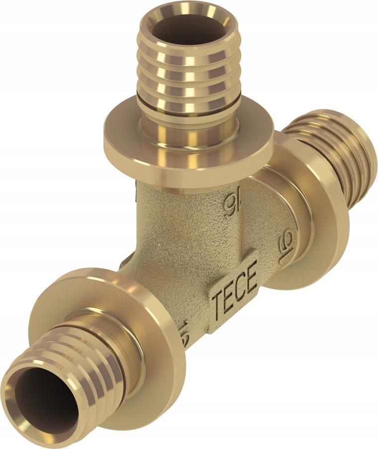 Tece Trójnik Mosiądz Standard 90° Zaciskany Teceflex 25mm - Opinie i ceny na Ceneo.pl