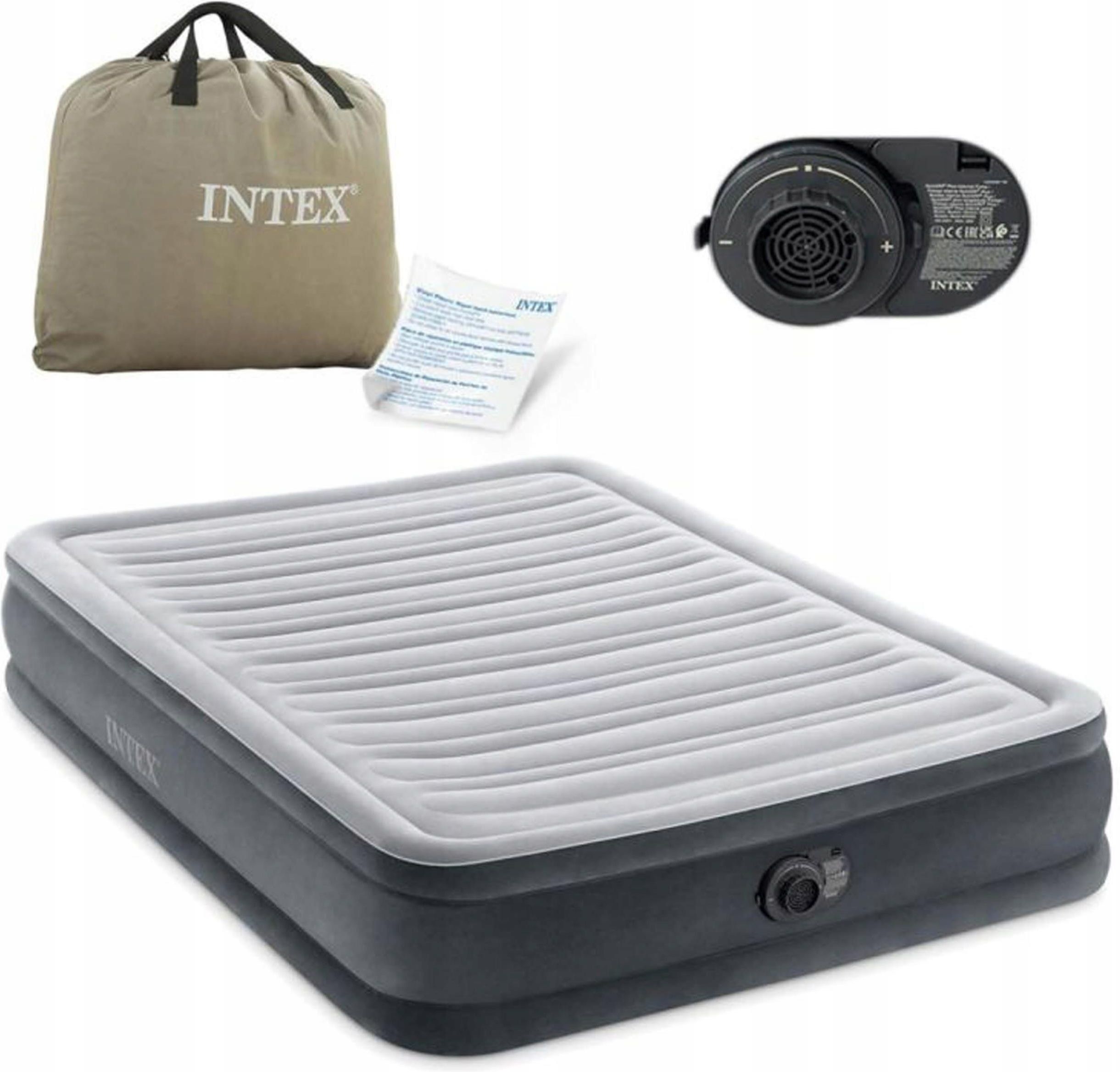 Intex Materac 2 Os Łóżko Do Spania Z Pompką Automatyczną 191X137Cm ...