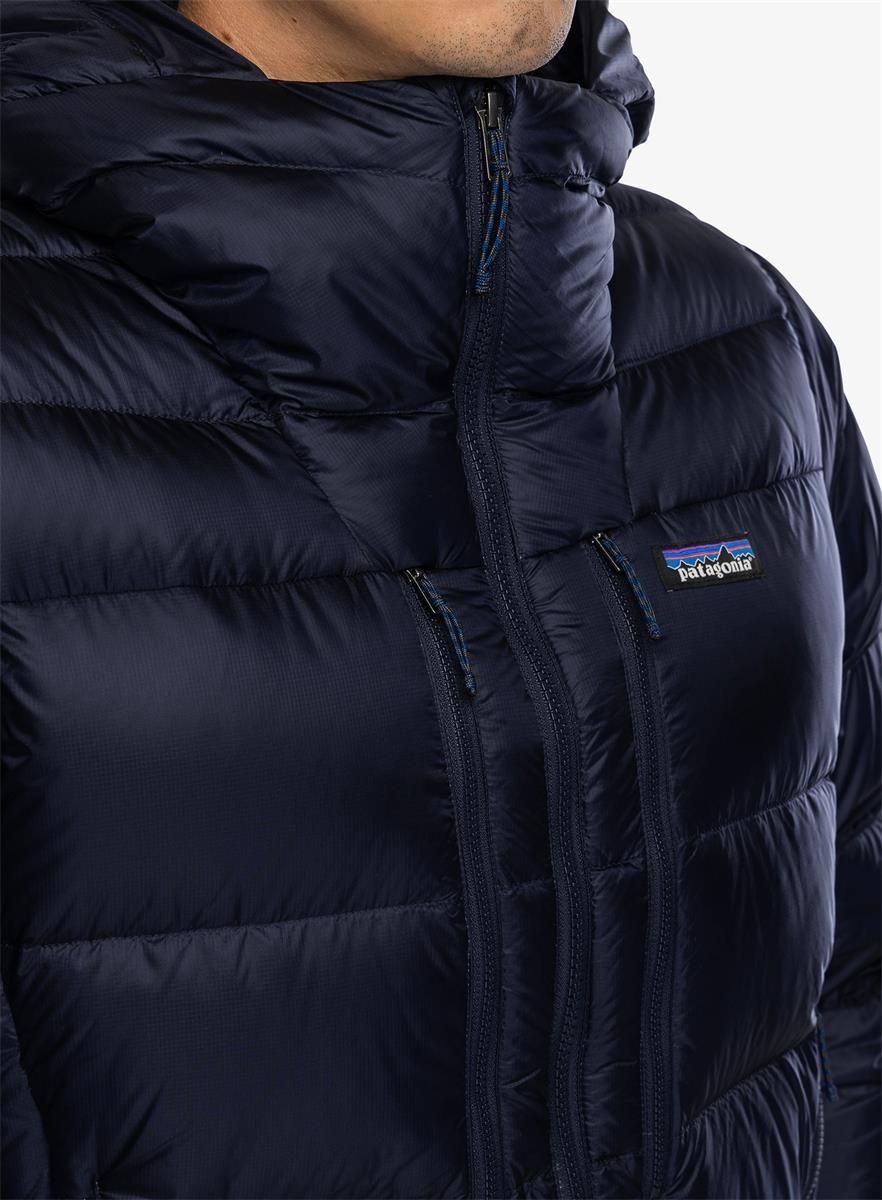 Kurtka puchowa Patagonia Fitz Roy Down Hoody - sunken blue - Ceny i ...