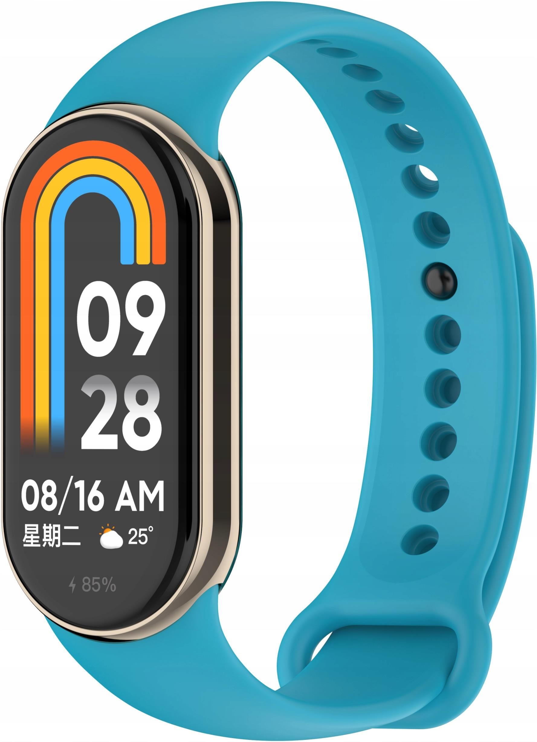 Sentori Błękitny Pasek Silikonowy Xiaomi Mi Band 8 9 10 Mocny Z ...