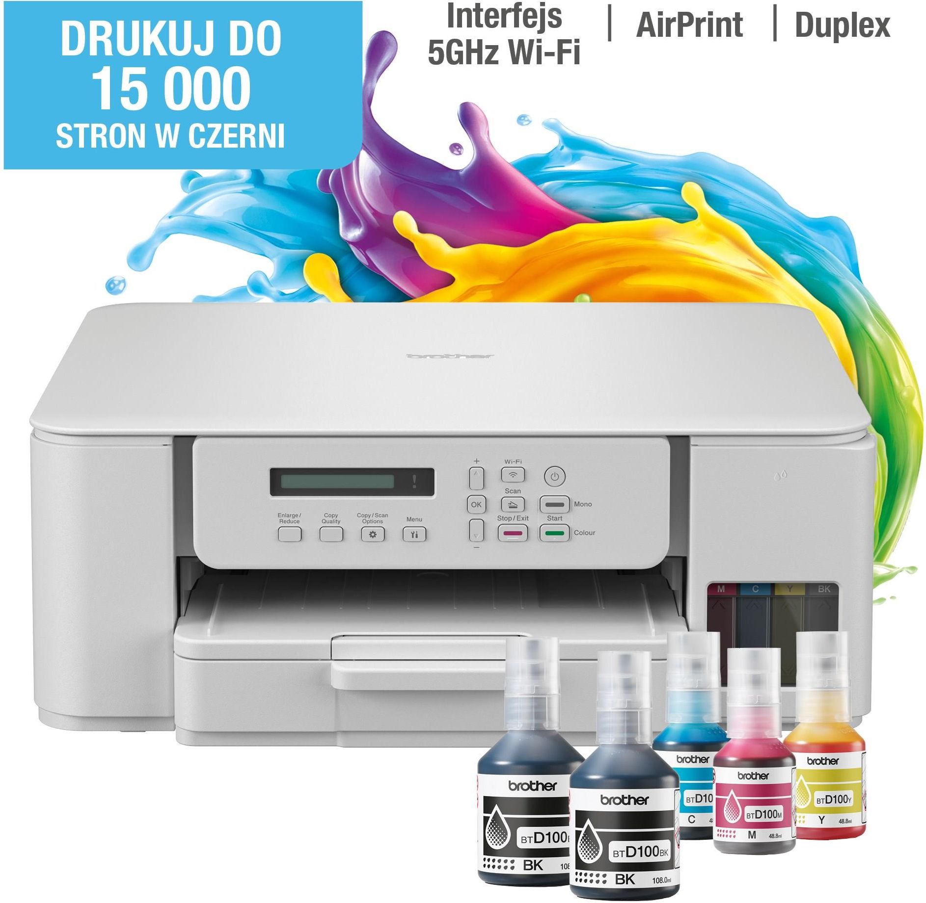 Urządzenie wielofunkcyjne Brother InkBenefit DCP-T536DW - Ceneo.pl