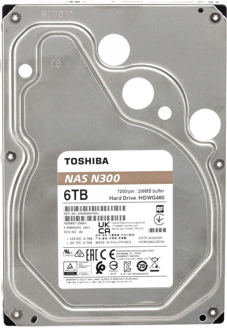 Dysk twardy Toshiba Nas N300 6Tb 7.2K 256Mb Sata III 3.5 ...