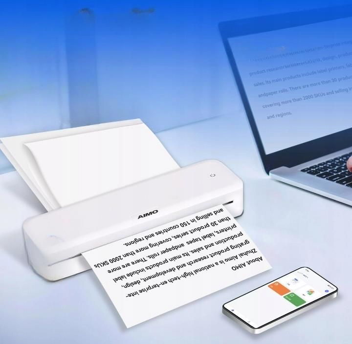 Drukarka etykiet Phomemo Przenośna Drukarka Termiczna A4 Bez Tuszu Bluetooth Aimo M831 Usb ...