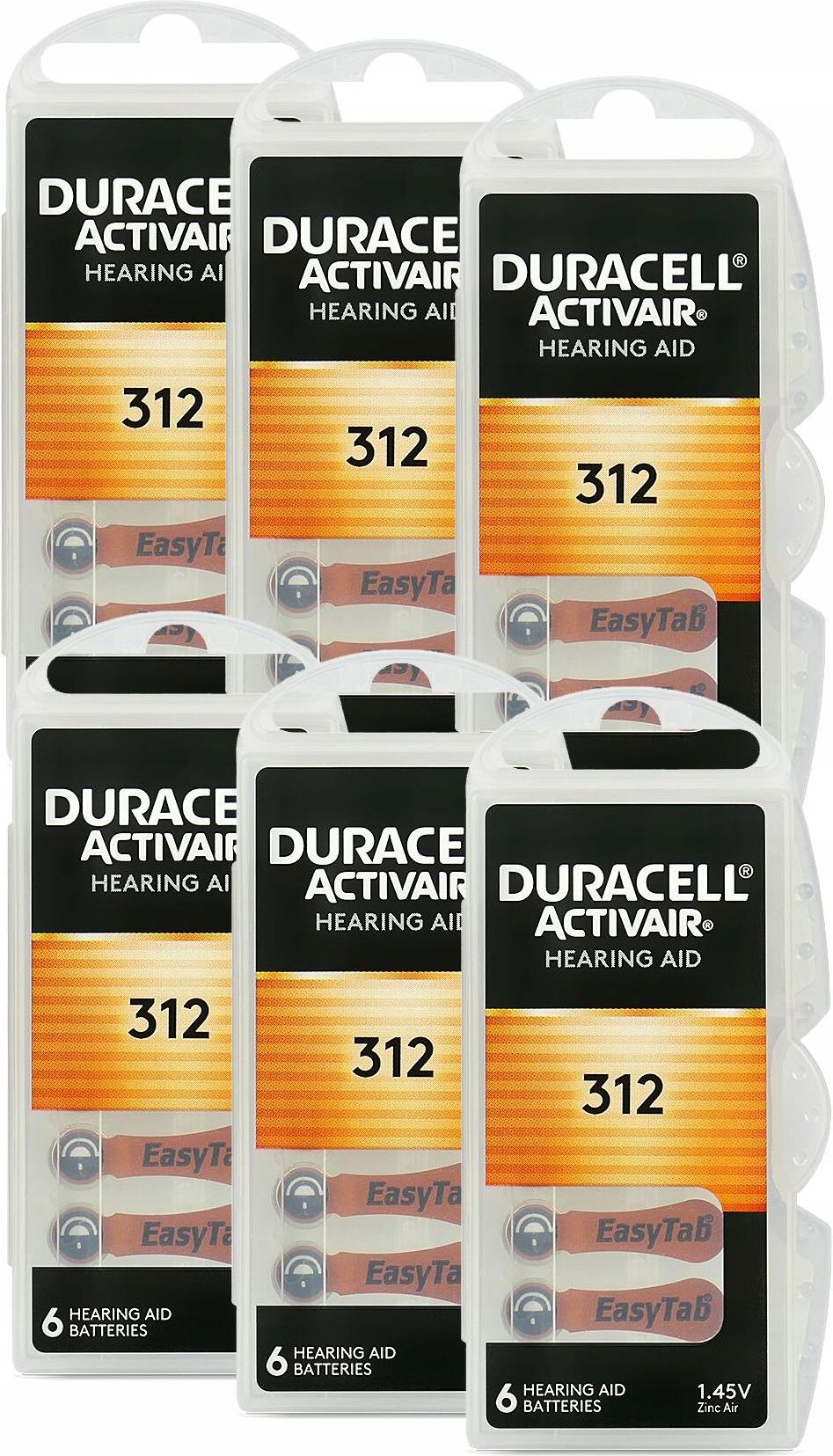 Duracell 36x Baterie Do Aparatów Słuchowych Activair 312 PR41 ...