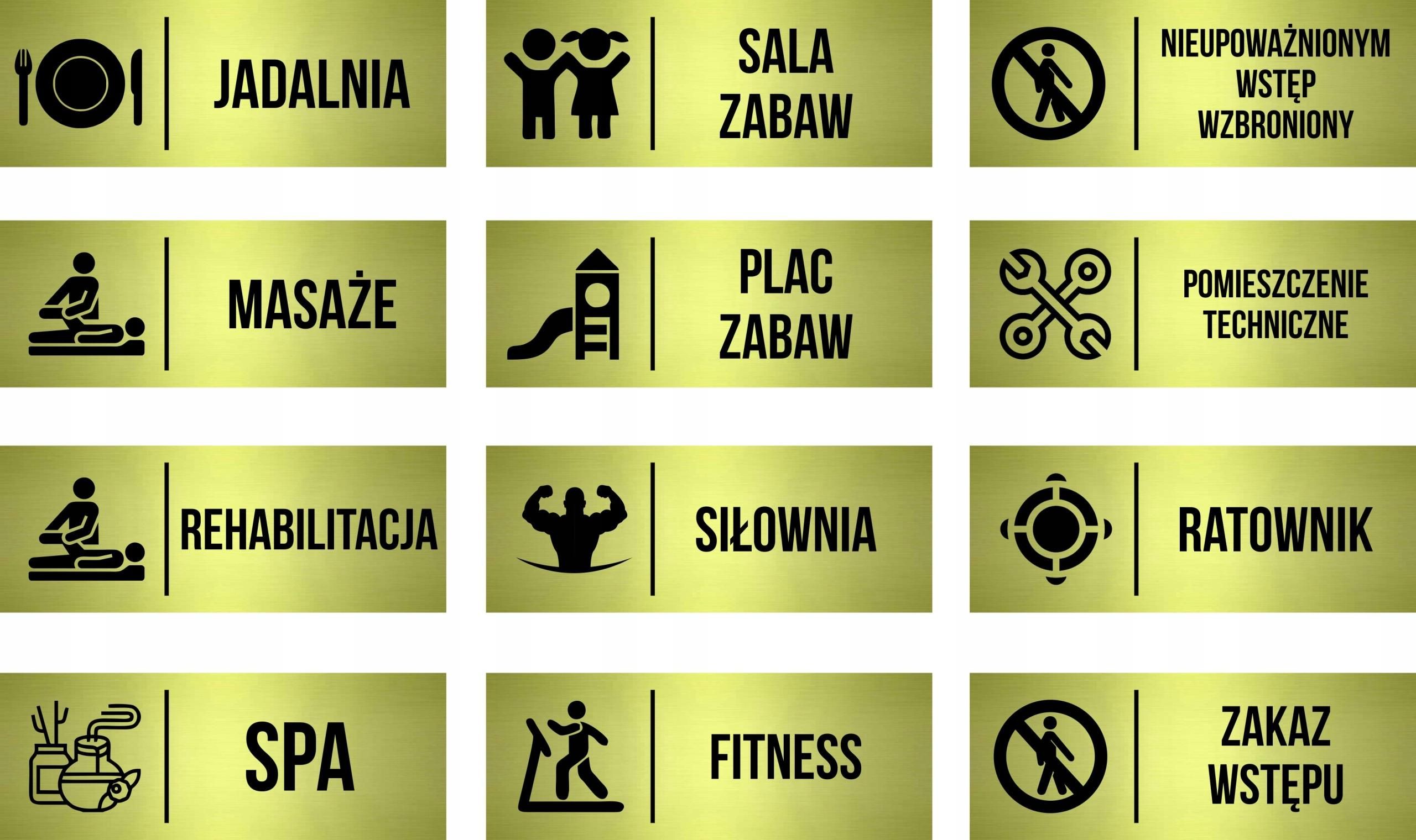 B&B Tabliczka Ksiegowość Znak Na Drzwi Oznaczenie Złota Aluminium ...