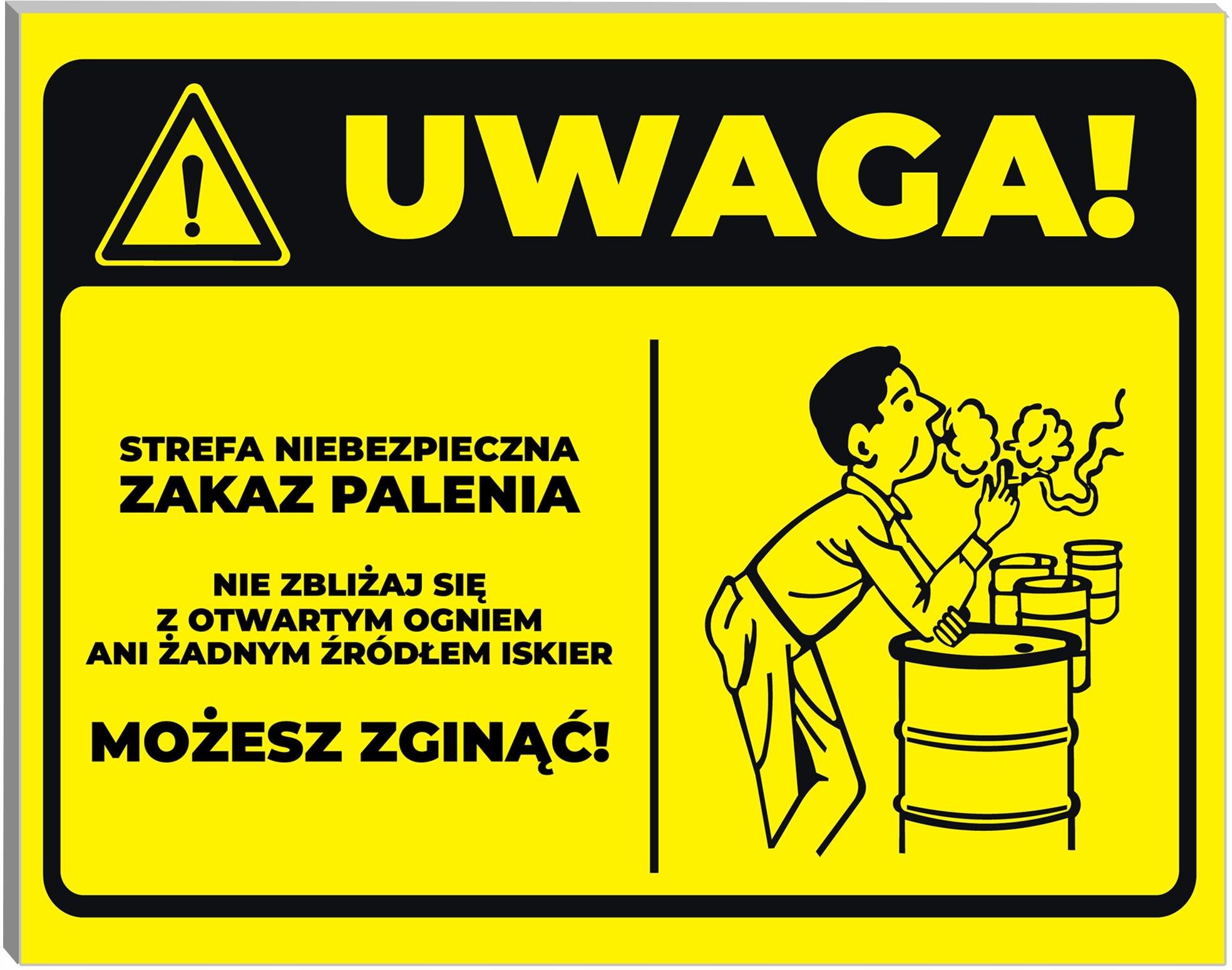 Tabprint Tabliczka Informacyjna Pcv Nadruk Uwaga Strefa Niebezpieczna ...