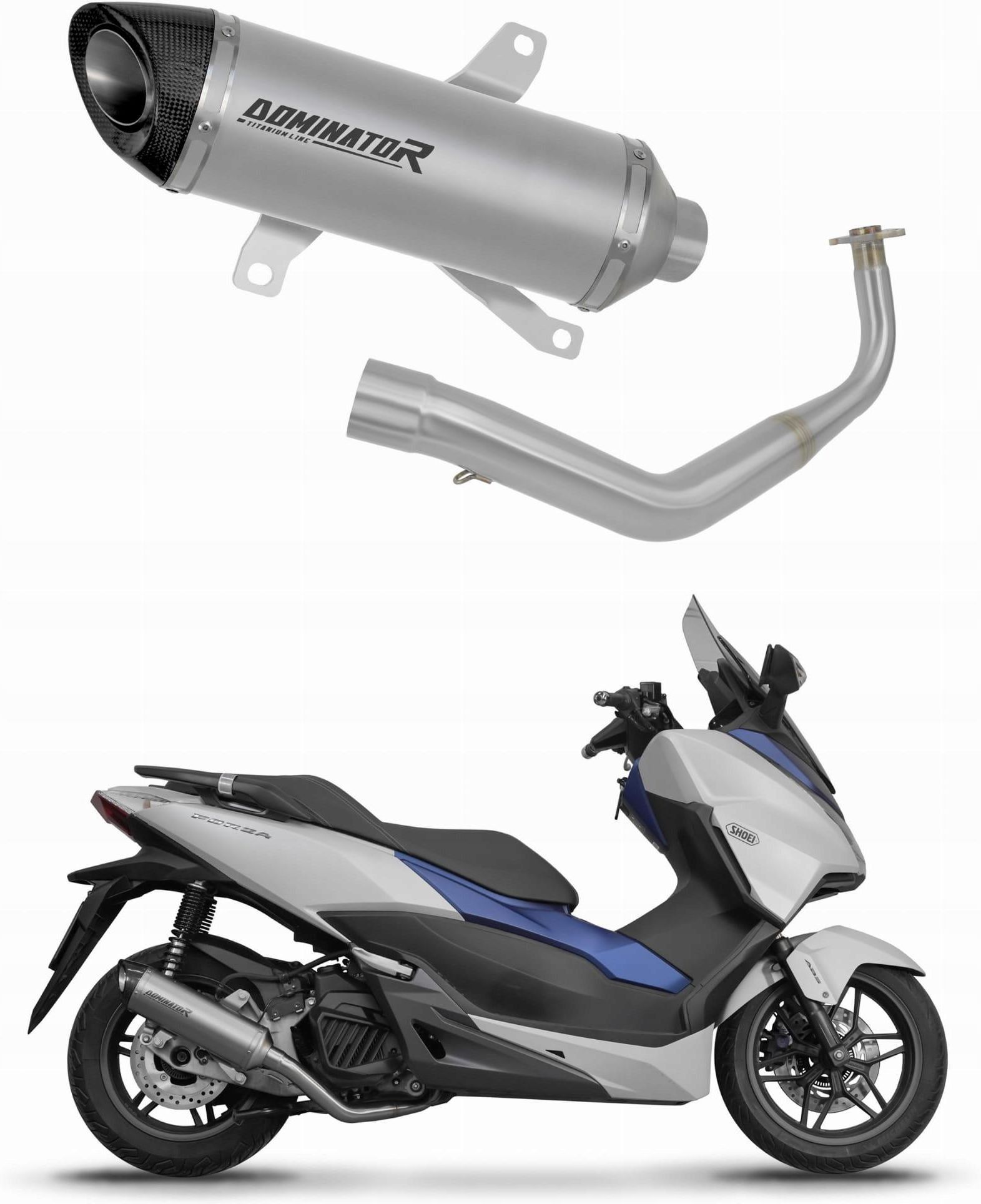 Dominator Nss 125 Forza 2017 2020 Full system Kolektor wydech tłumik ...