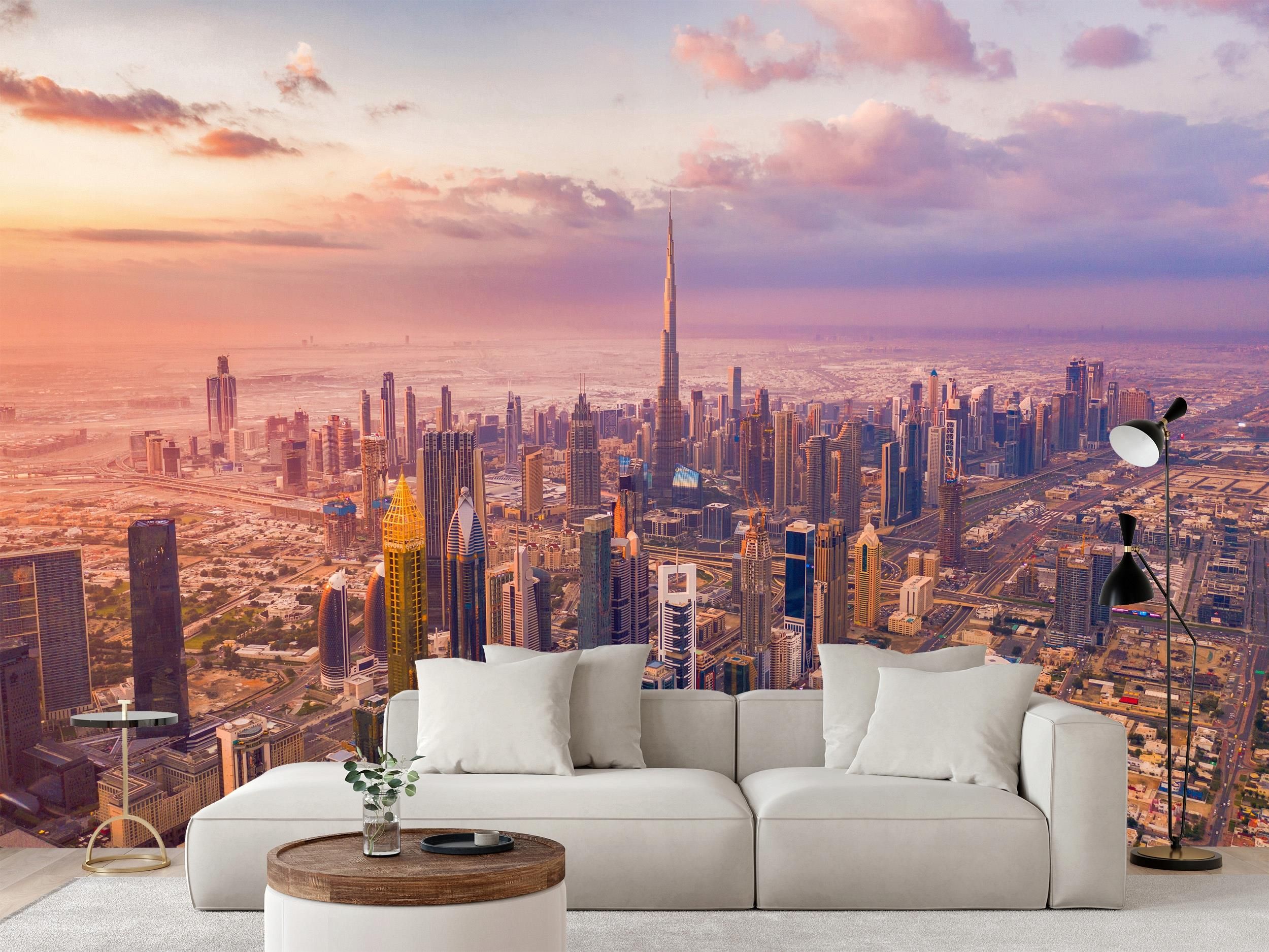 Fototapeta Burj Khalifa I Dzielnica Biznesowa W Dubaju 104 x 70,5 cm ...