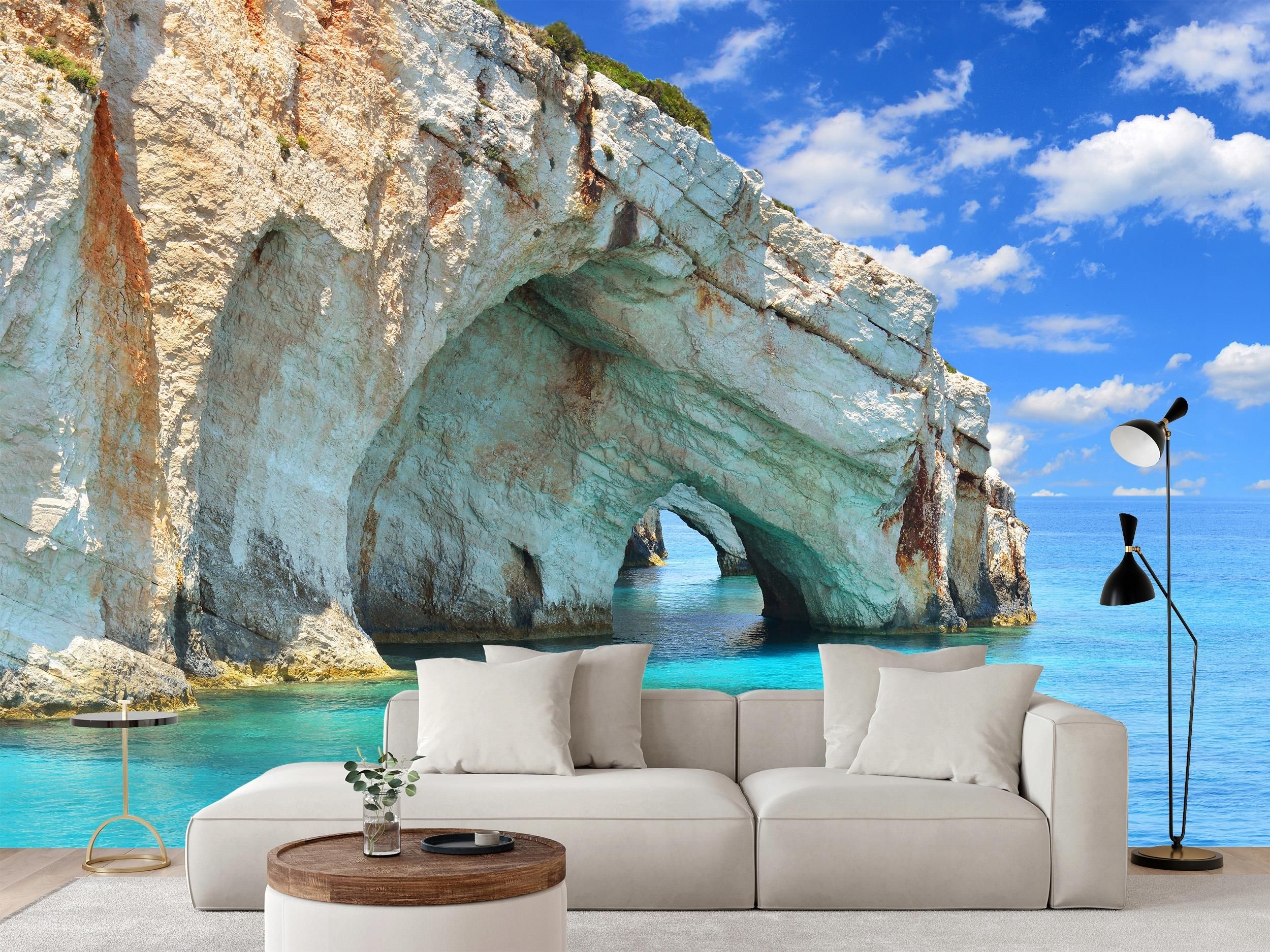 Fototapeta Jaskina Klify Wyspa Zakynthos Grecja Do Salonu 368 x 280 cm ...