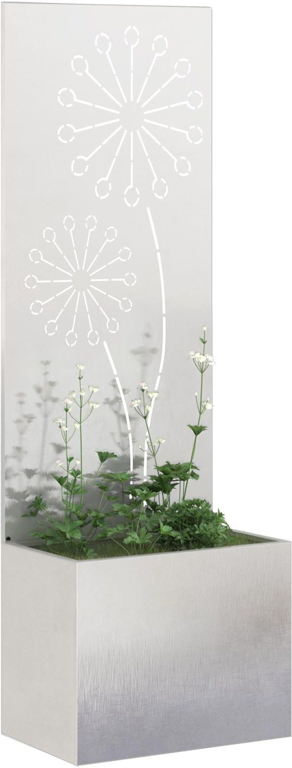 VidaXL Donica Ogrodowa Z Dekoracyjną Płytą Srebrny 50x140cm 876459 ...