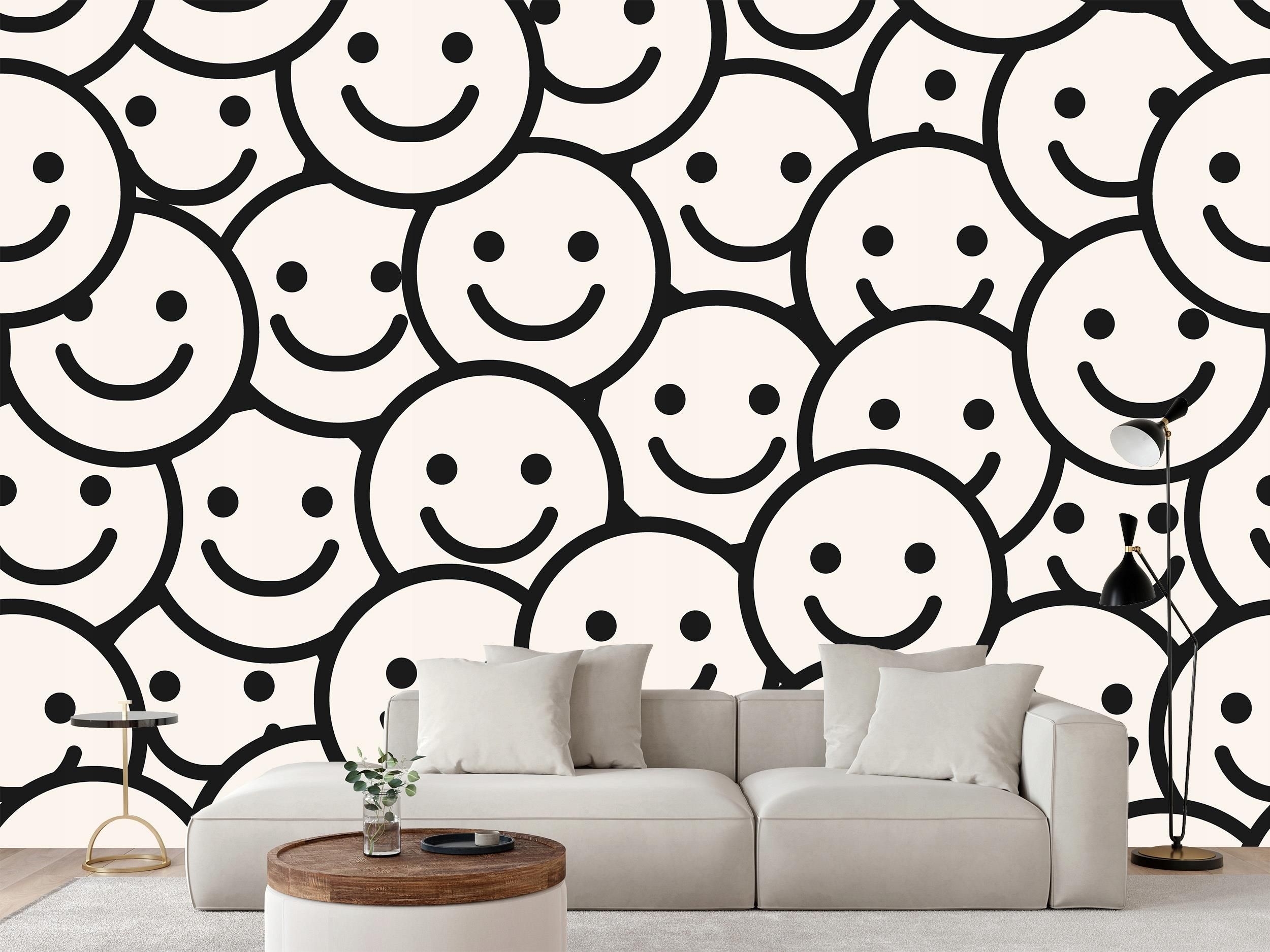 Fototapeta Samoprzylepna Ilustracja Twarze Emoji Uśmiechy 152,5x104 ...