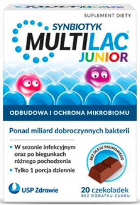 Usp Zdrowie Multilac Junior Probiotyk Dla Dzieci Czekoladki 20szt ...