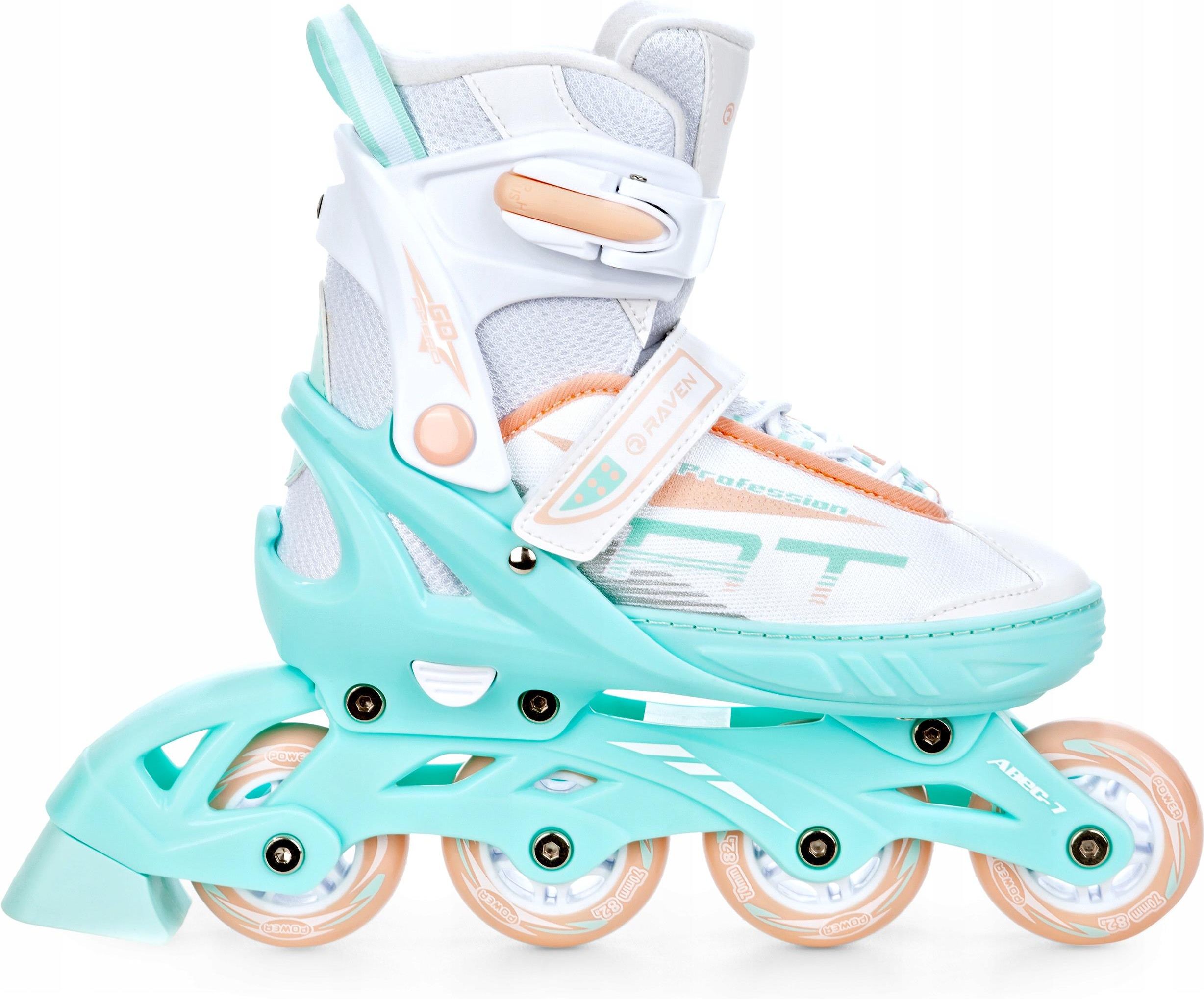 Rolki Raven Rolki Regulowane Profession White/Mint/Orange 31-35 - Cena ...