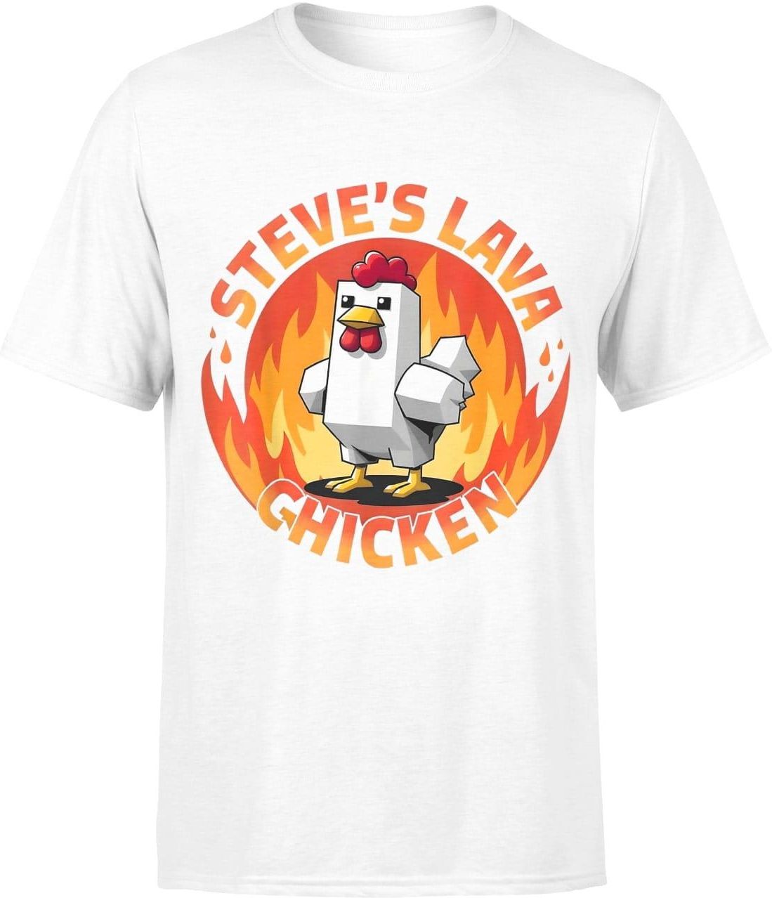 Steve lava chicken minecraft Męska koszulka (XXL, Biały) - Ceny i ...