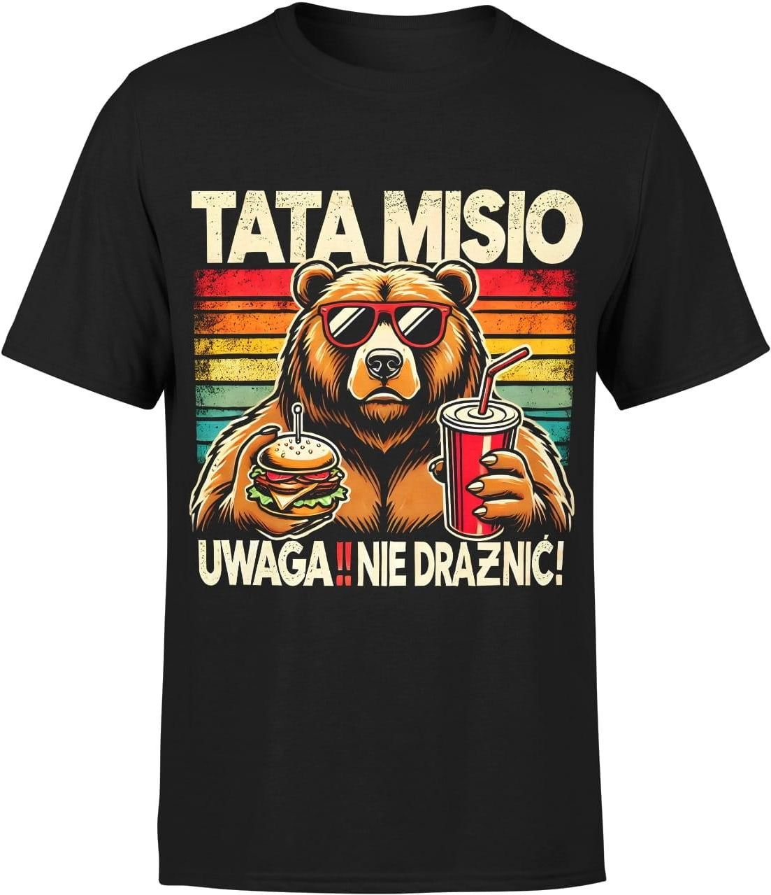 Tata Misio Uwaga nie drażnić Męska koszulka (L, Zielony) - Ceny i ...
