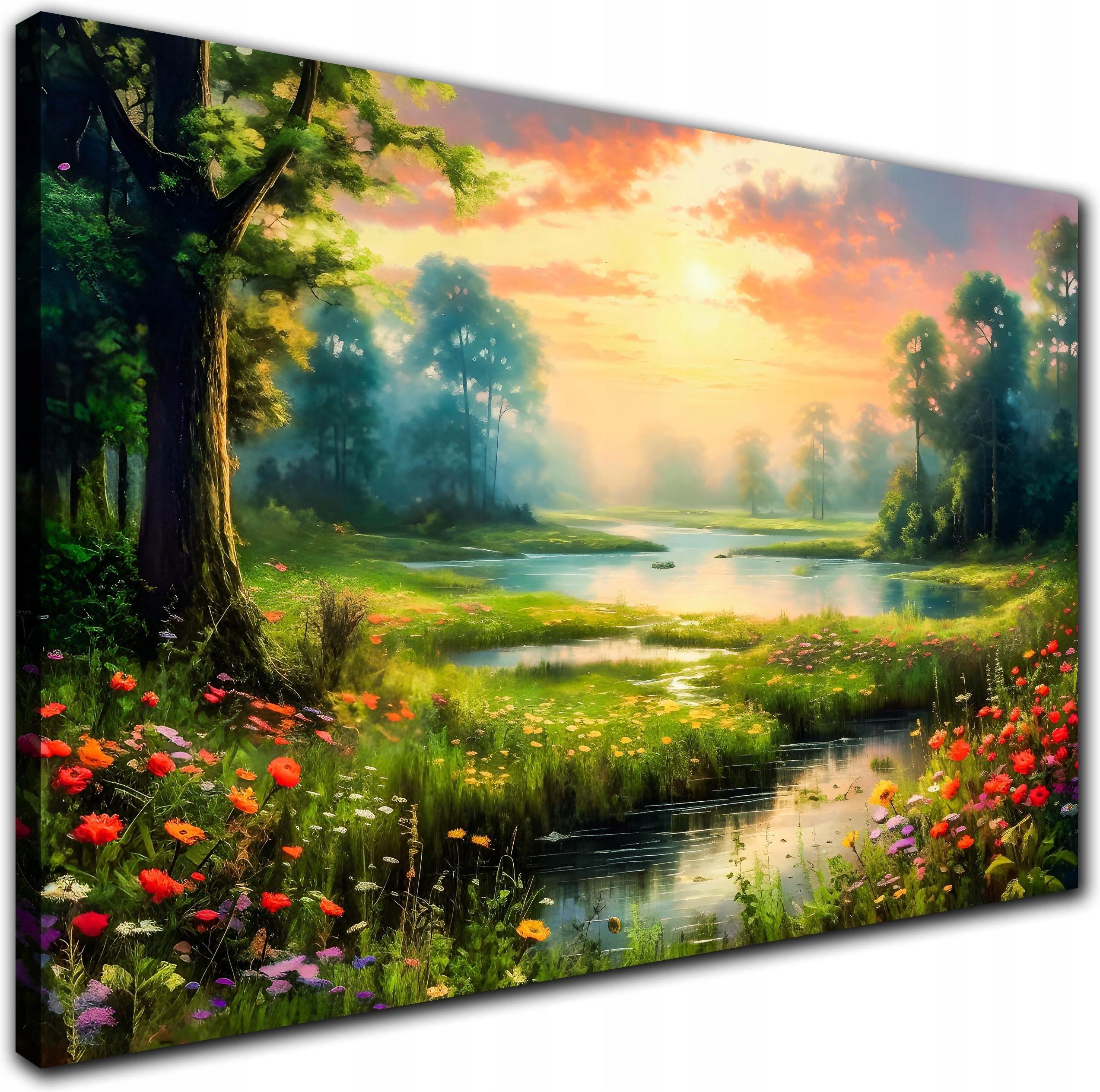 Artprintdeko Obrazy na płótnie do salonu Natura Krajobraz Wiosny Nad ...