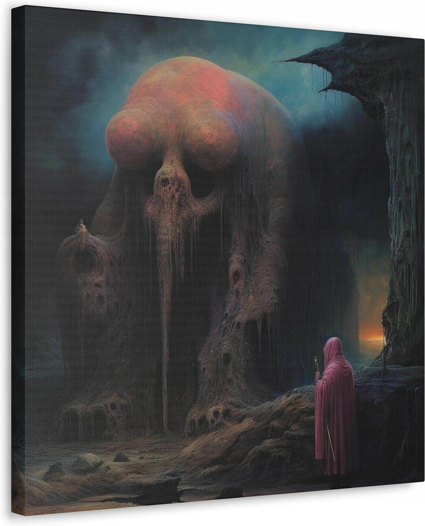 Obraz na płótnie 70x70 Zdzisław Beksiński Styl 11 jak olejny druk ...