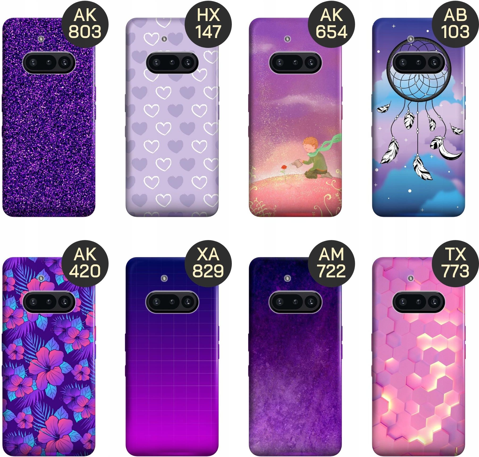 Hello Case Etui Do Nothing Phone 3A Fioletowe Fiolet Kształty Obudowa ...