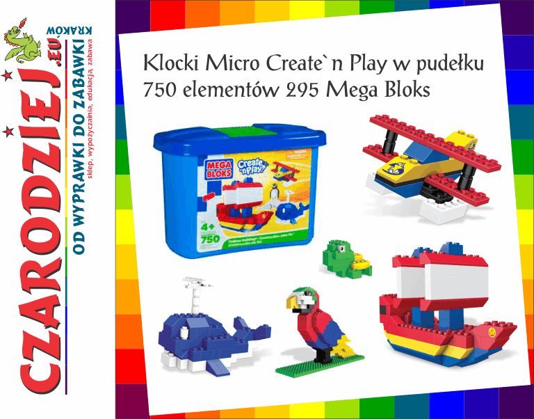 Mega Bloks Micro Create`N Play W Pudełku 750 Elementów 295 - ceny i ...