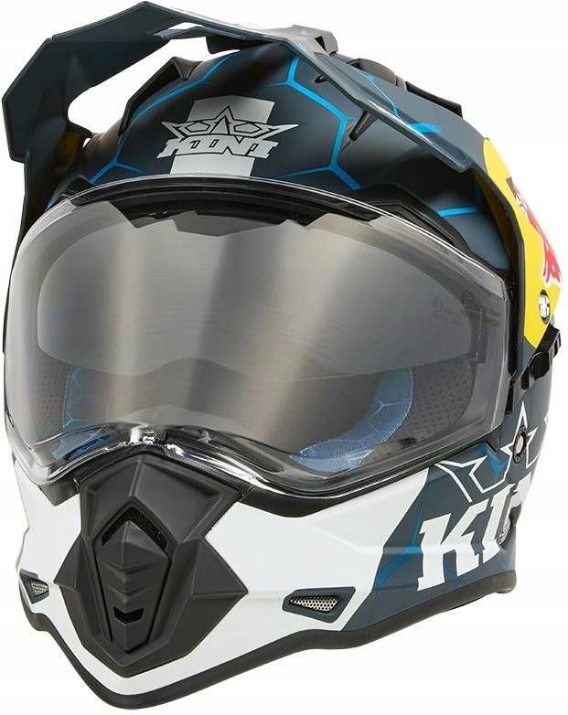 Kask motocyklowy O'Neal Duży Oddychający Kini Red Bull 1.0 Moto Atv ...