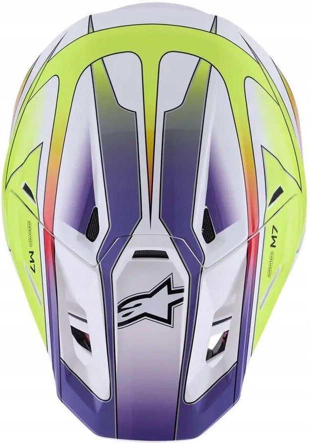 Kask motocyklowy Alpinestars S-M7 Fuse White/Yellow/Purp - Opinie i ...