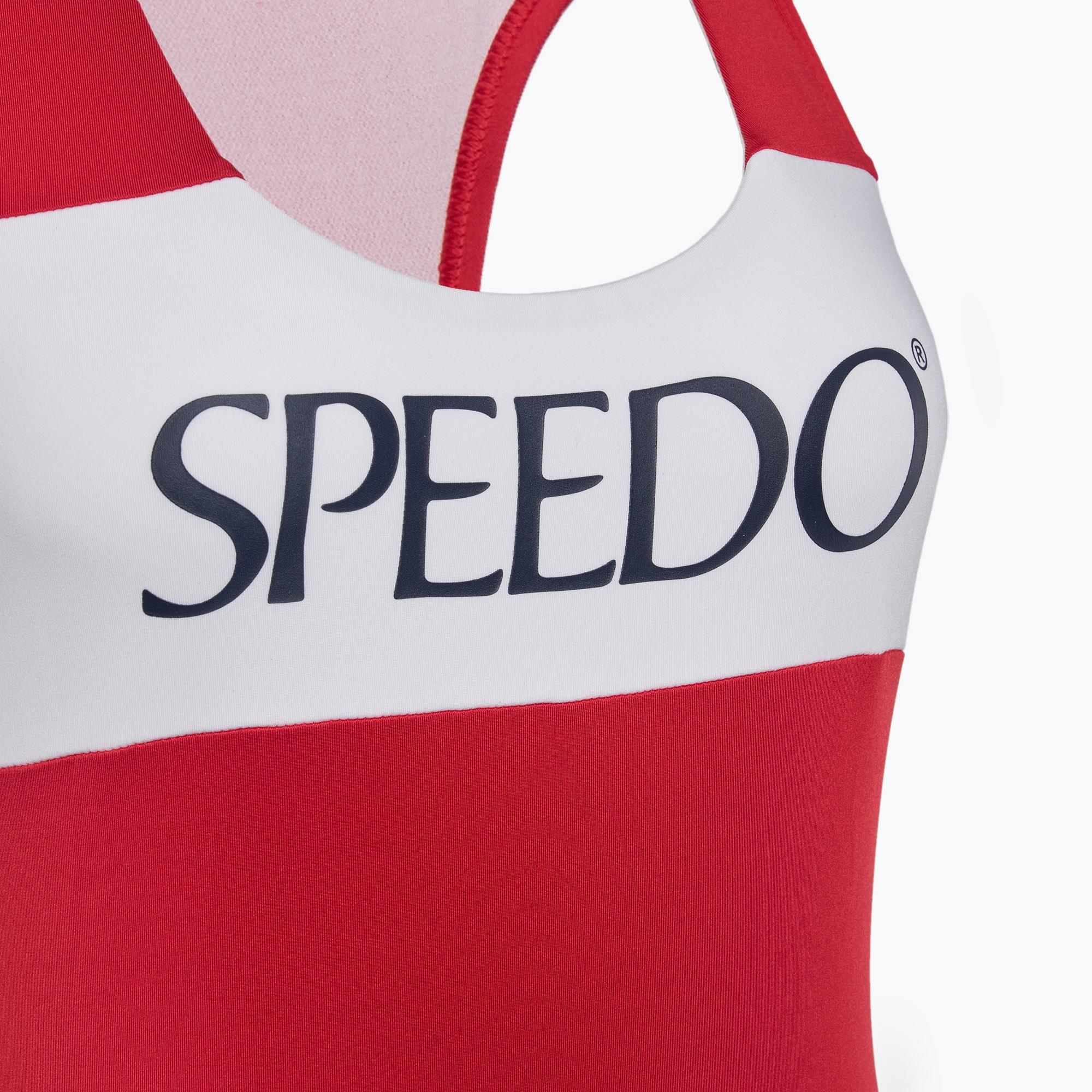 Speedo Strój Pływacki Jednoczęściowy Damski Colourblock Racerback High ...