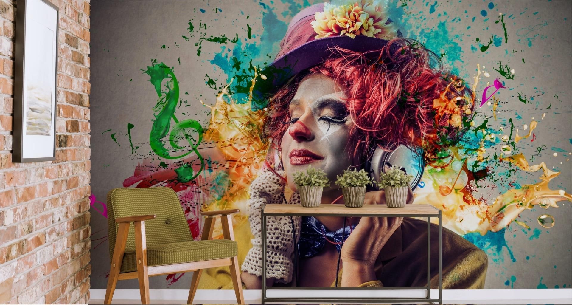 Fototapeta 3D Muzyka Nuty Klaun Do Salonu 405X270 - Opinie i ceny na Ceneo.pl