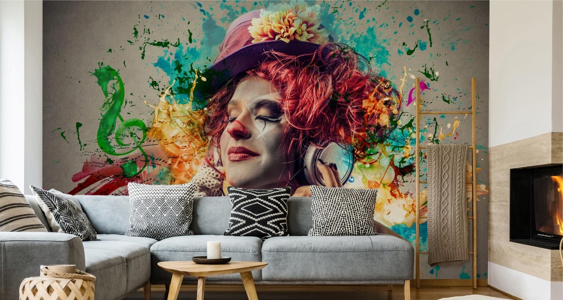 Fototapeta 3D Muzyka Nuty Klaun Do Salonu 405X270 - Opinie i ceny na Ceneo.pl