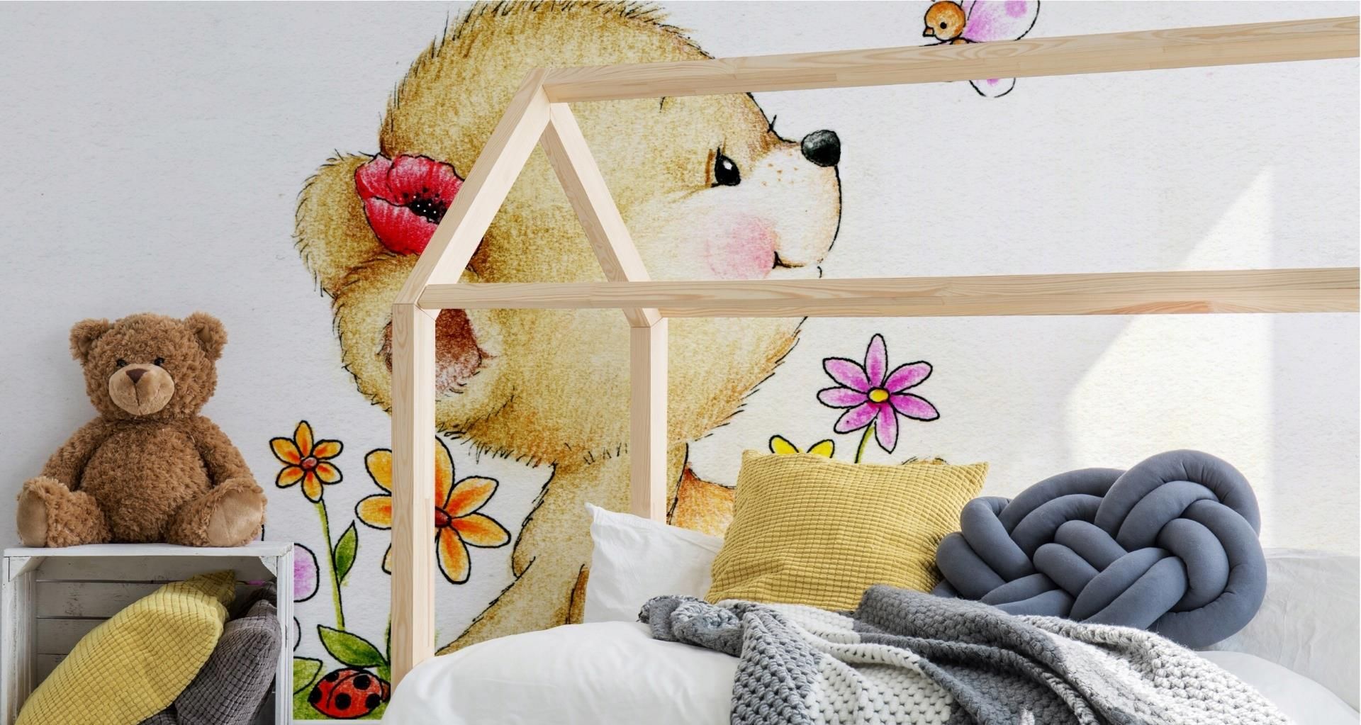 Wallepic Fototapeta Dziecięca Miś Bajka Motyl Dekor 180X120 - Opinie i ...