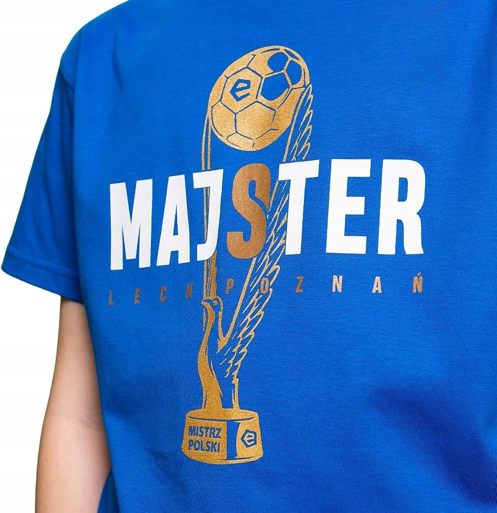Lech Poznań Koszulka Dziecięca Mistrz Polski 2025 Niebieska R. 140 ...