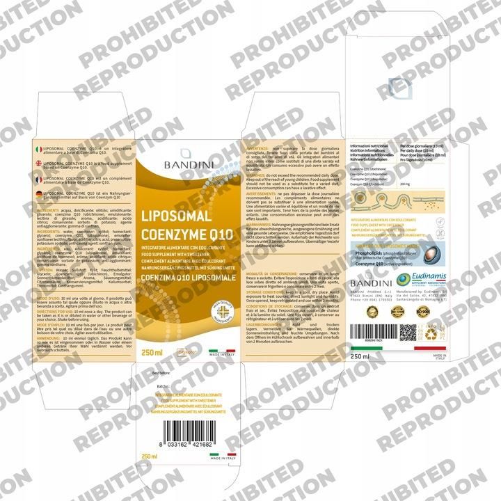 Bandini Coenzyme Q10 Liposomal Liquid 250ml - Opinie i ceny na Ceneo.pl