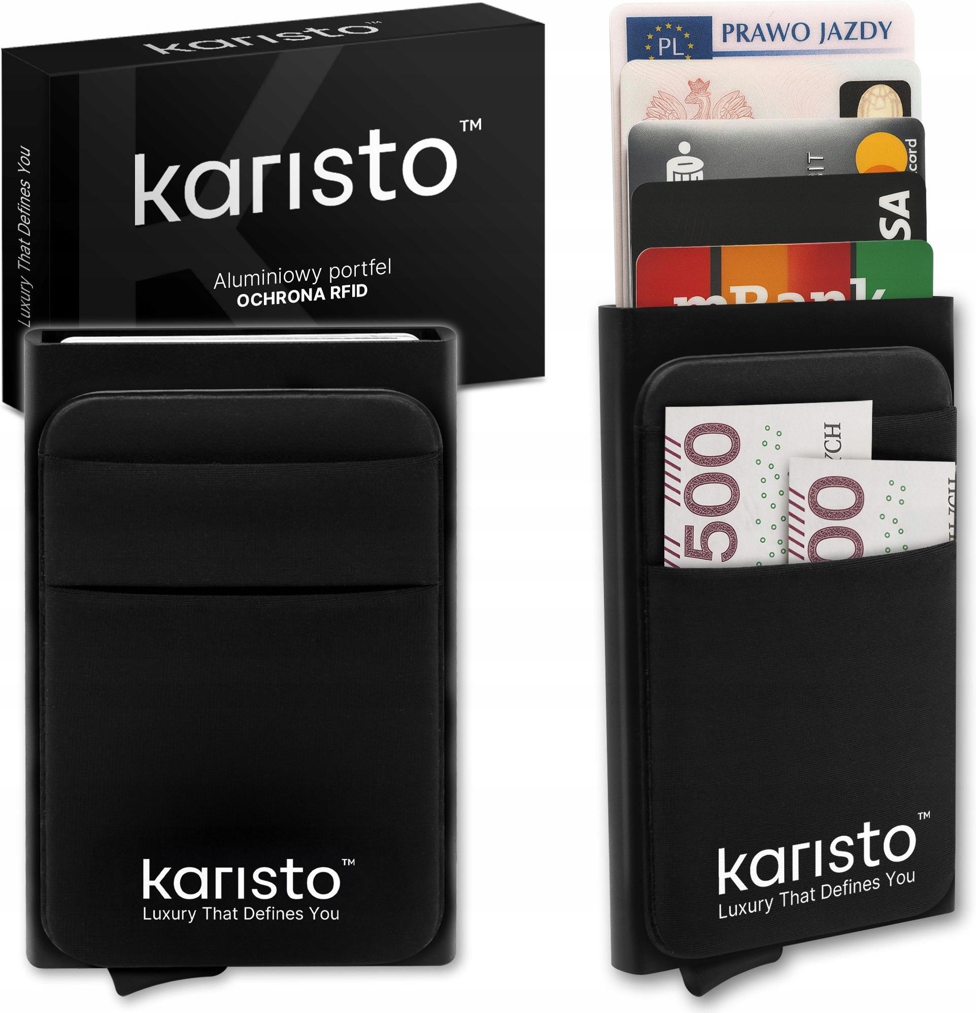 Portfel Męski Aluminiowy na Karty Premium Ochrona Rfid Etui - Ceny i ...