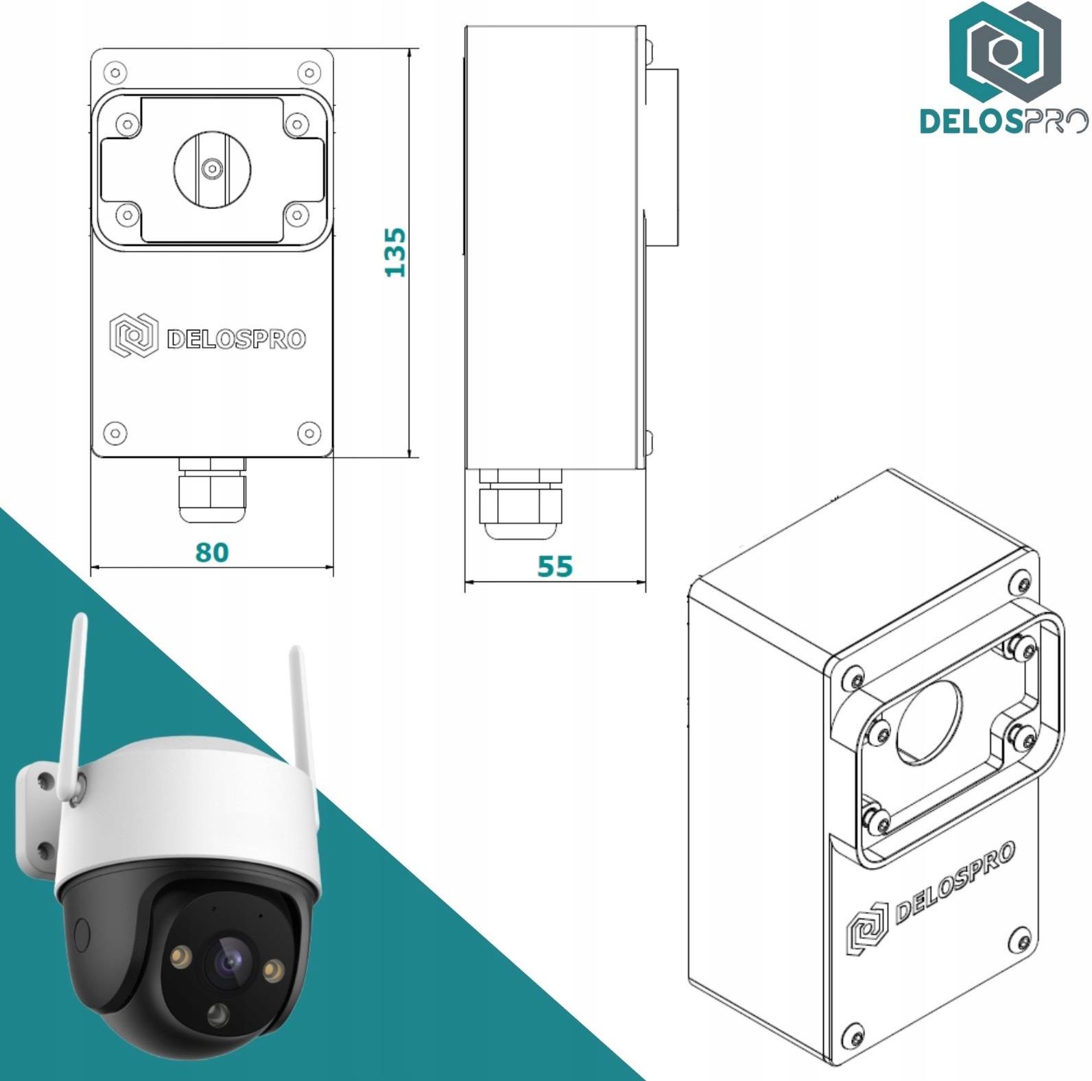 Delospro Puszka Z Uszczelką Do Kamer Imou Cruiser Z 5Mp ,2C 3Mp 5Mp ...