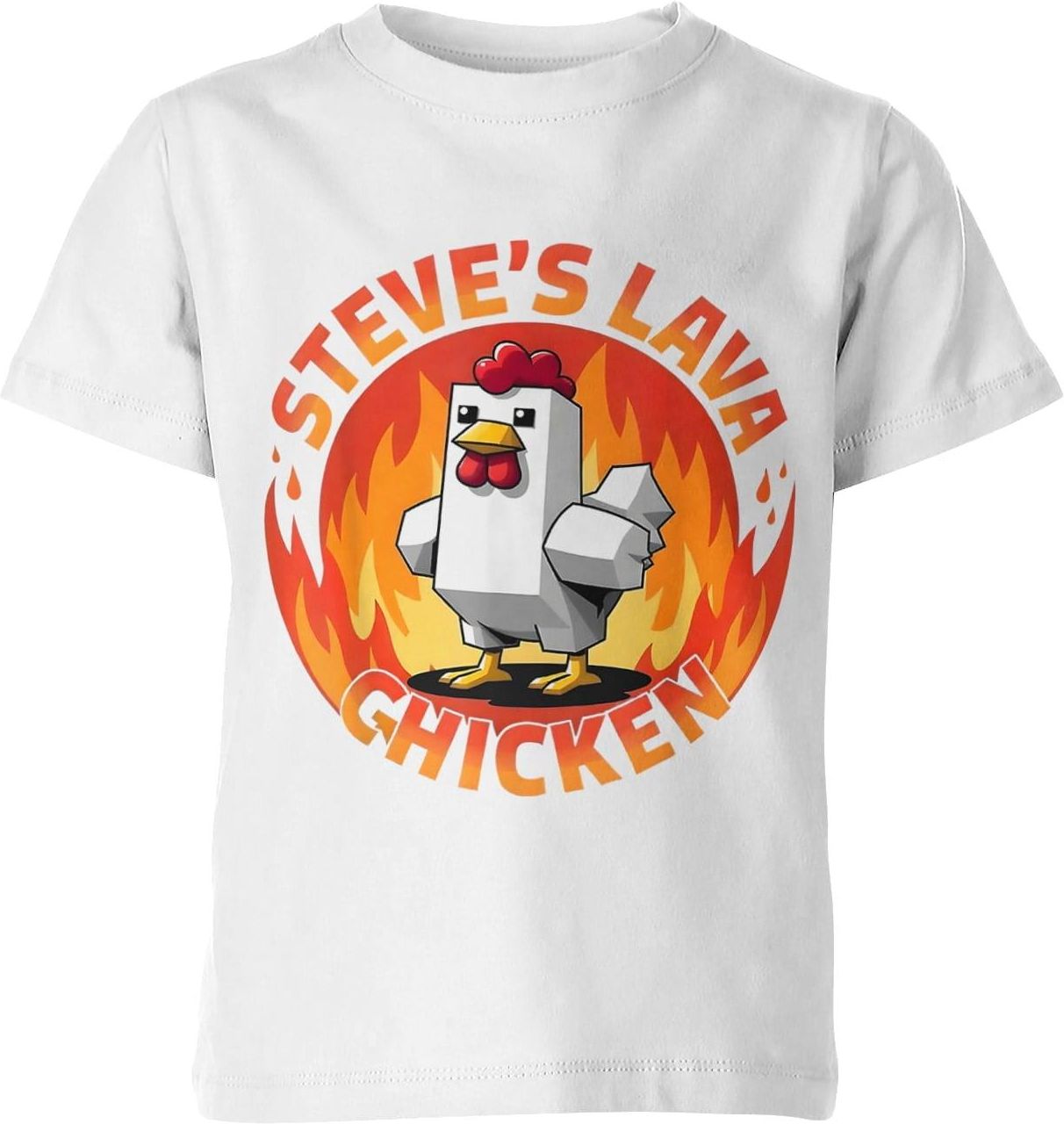 Steve lava chicken minecraft Dziecięca koszulka (128, Niebieski) - Ceny ...