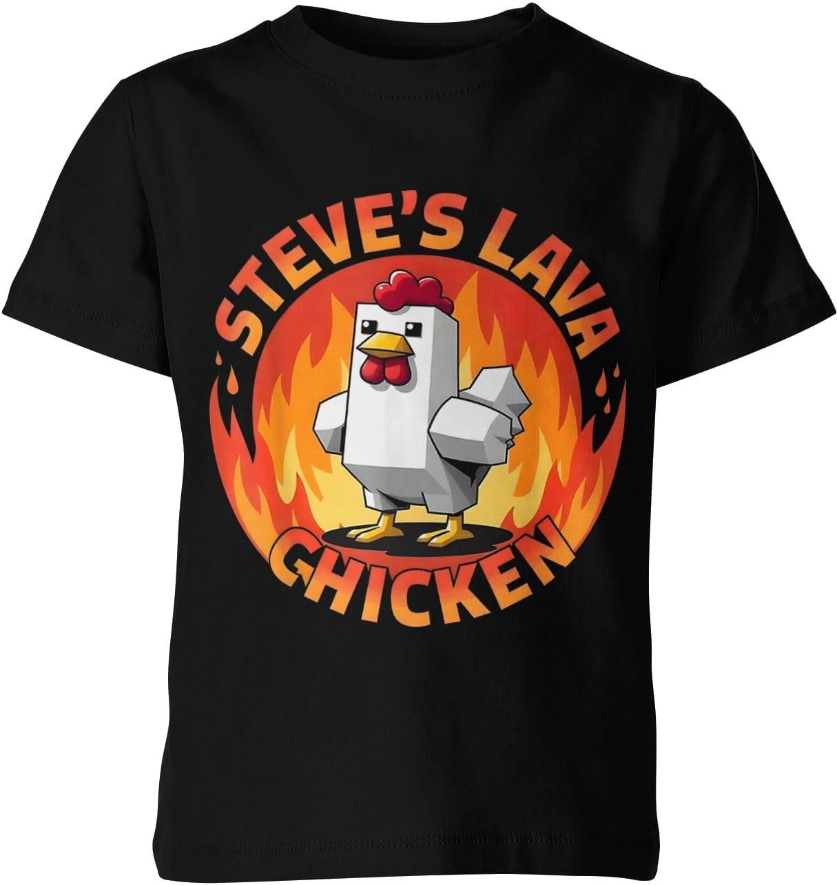 Steve lava chicken minecraft Dziecięca koszulka (140, Czarny) - Ceny i ...