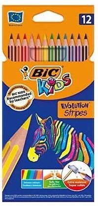 Bic Kredki Evolution Stripes 12 Kol 9102 - Ceny i opinie - Ceneo.pl