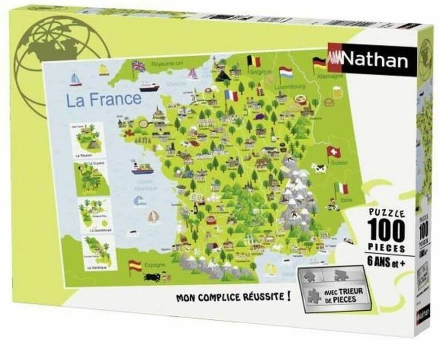 Nathan Układanka Puzzle Map Of France 100 Części 100 Sztuk - Ceny i ...