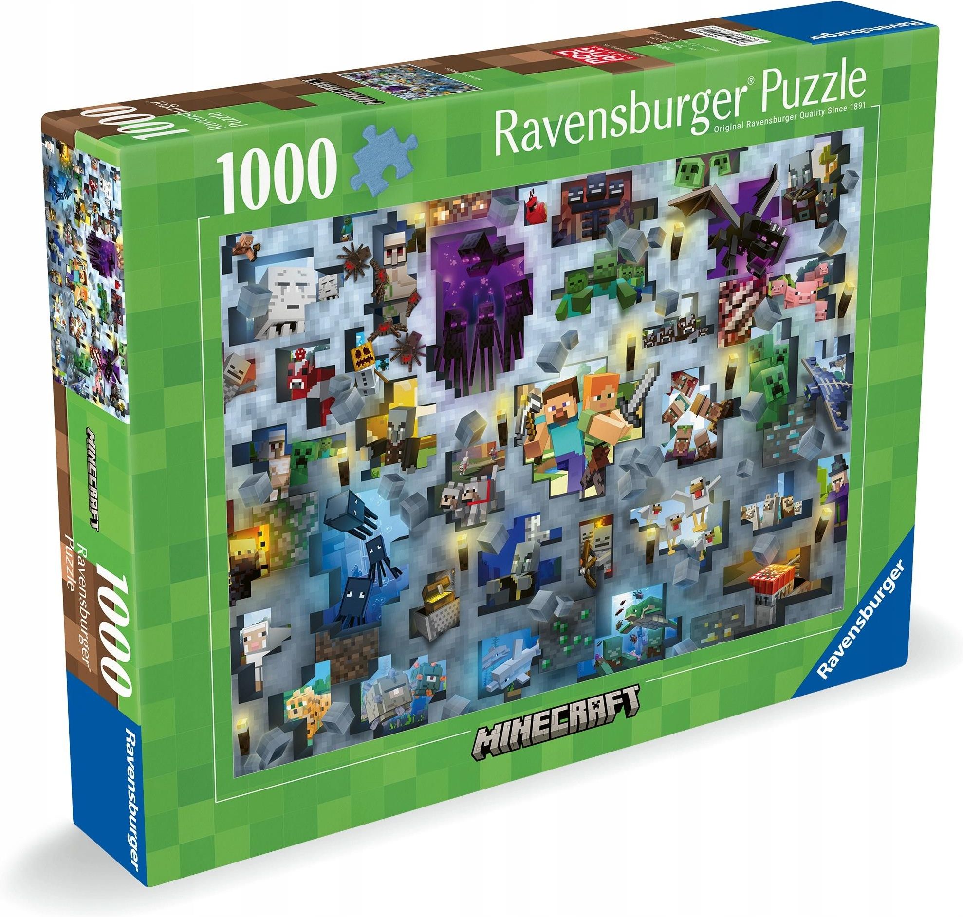 Ravensburger Puzzle 1000 Elementów. Challenge. Minecraft - Ceny i ...