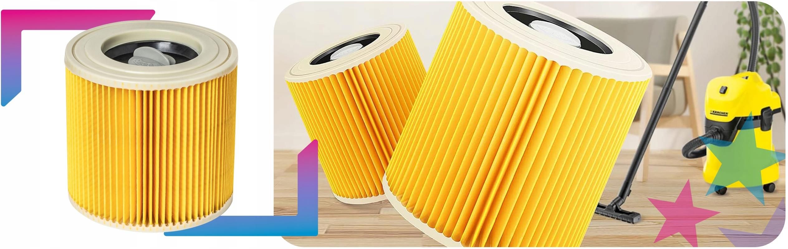 Filtr do odkurzacza 2x FILTR DO ODKURZACZA KARCHER Filter WD2 V12 V15 ...