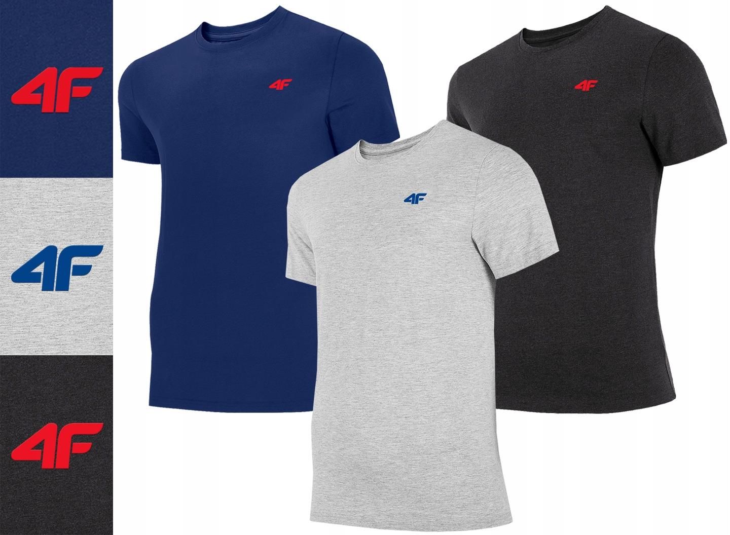 Koszulka Męska 4F zestaw 3 szt. TZ08 T-shirt Podkoszulek na co dzień XL ...
