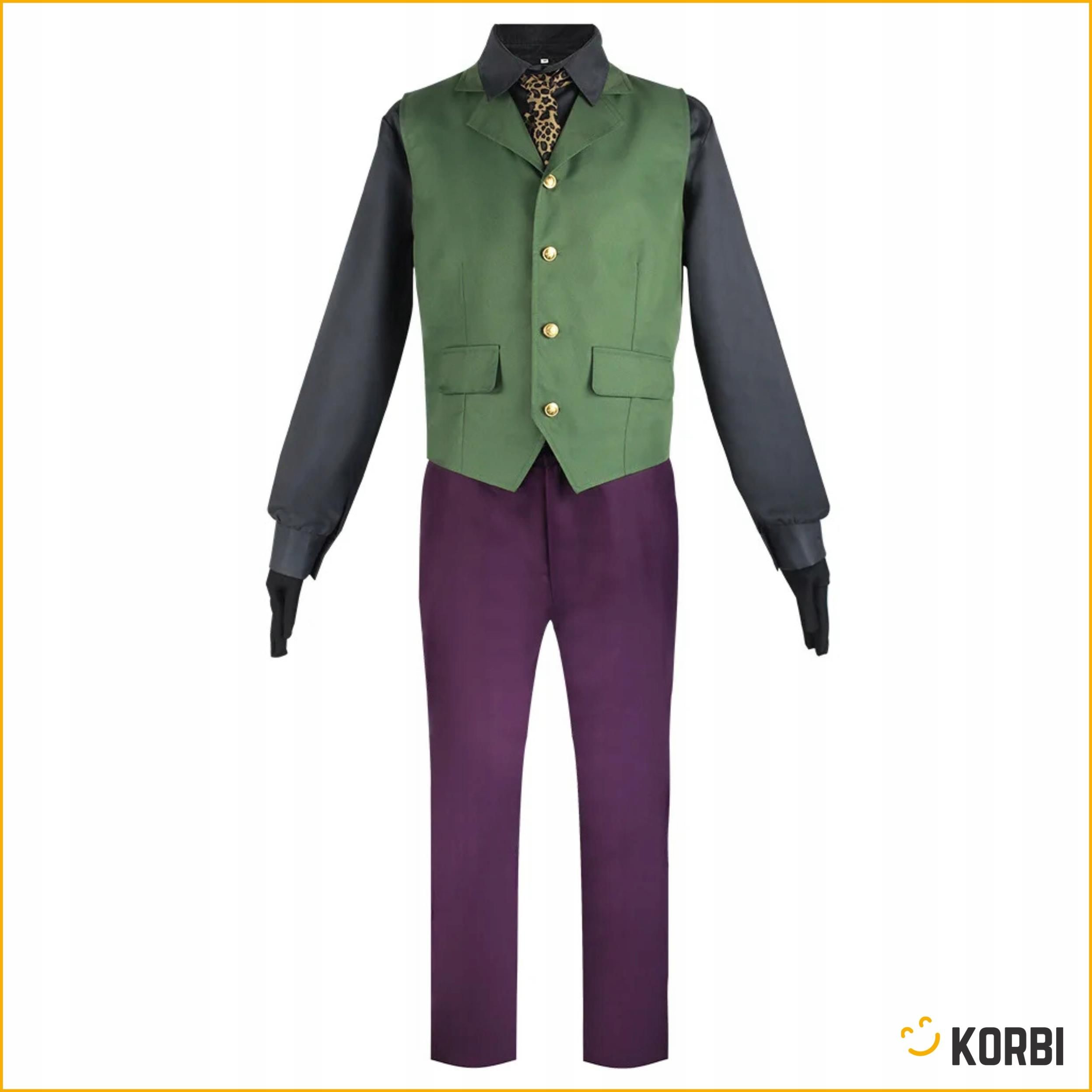 STRÓJ JOKER KLAUN KOSTIUM BATMAN PRZEBRANIE COSPLAY HALLOWEEN ZESTAW ...